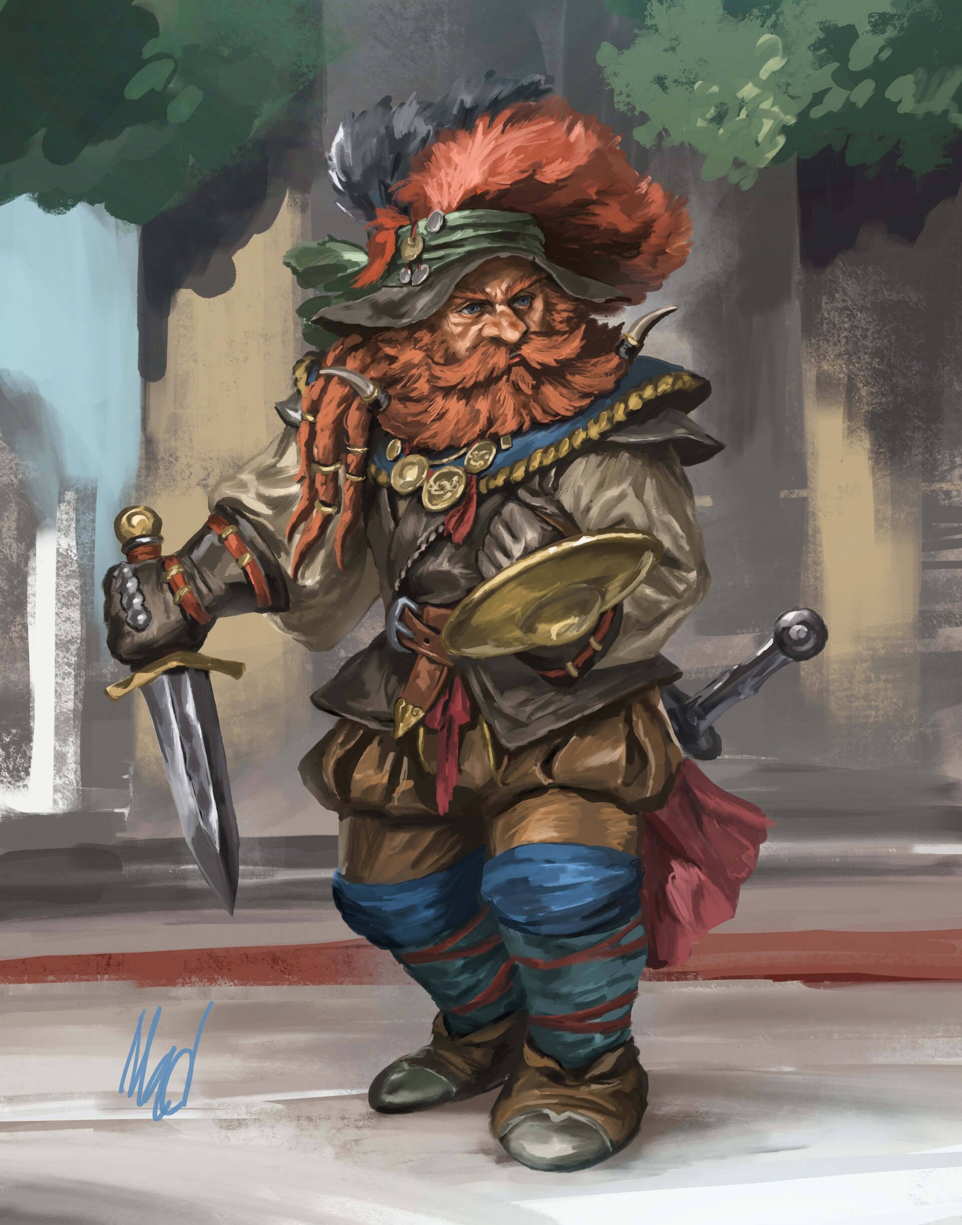 ArtStation - Dwarf Swordsman