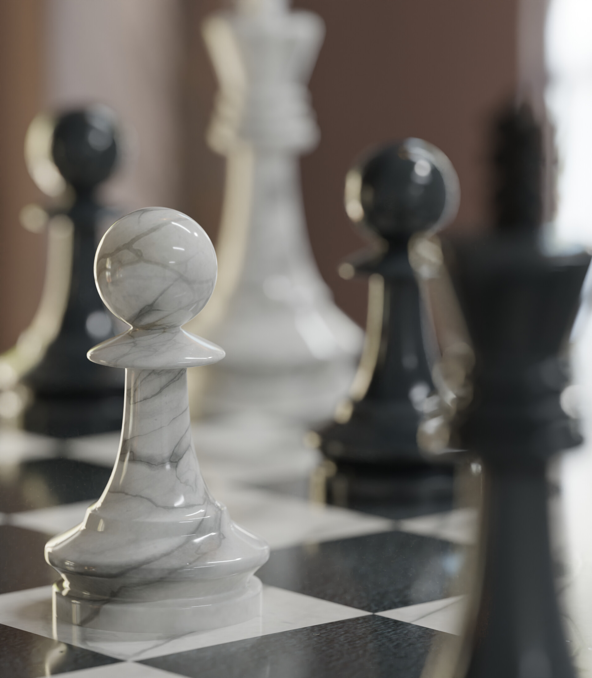 ArtStation - Chess Piece Scene " The Pawn"