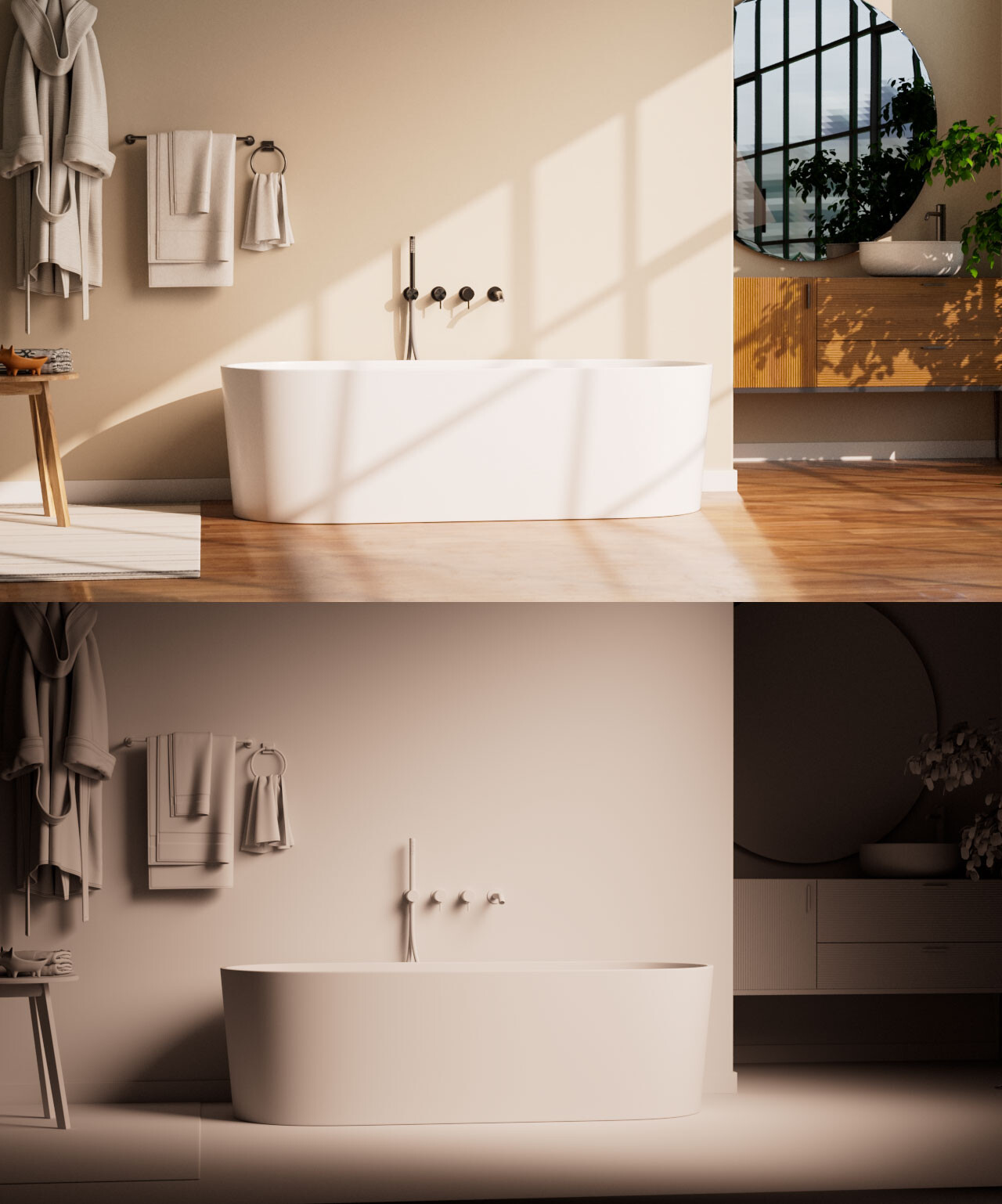 ArtStation - 3D modeling and rendering, Bathtub 3D visualization