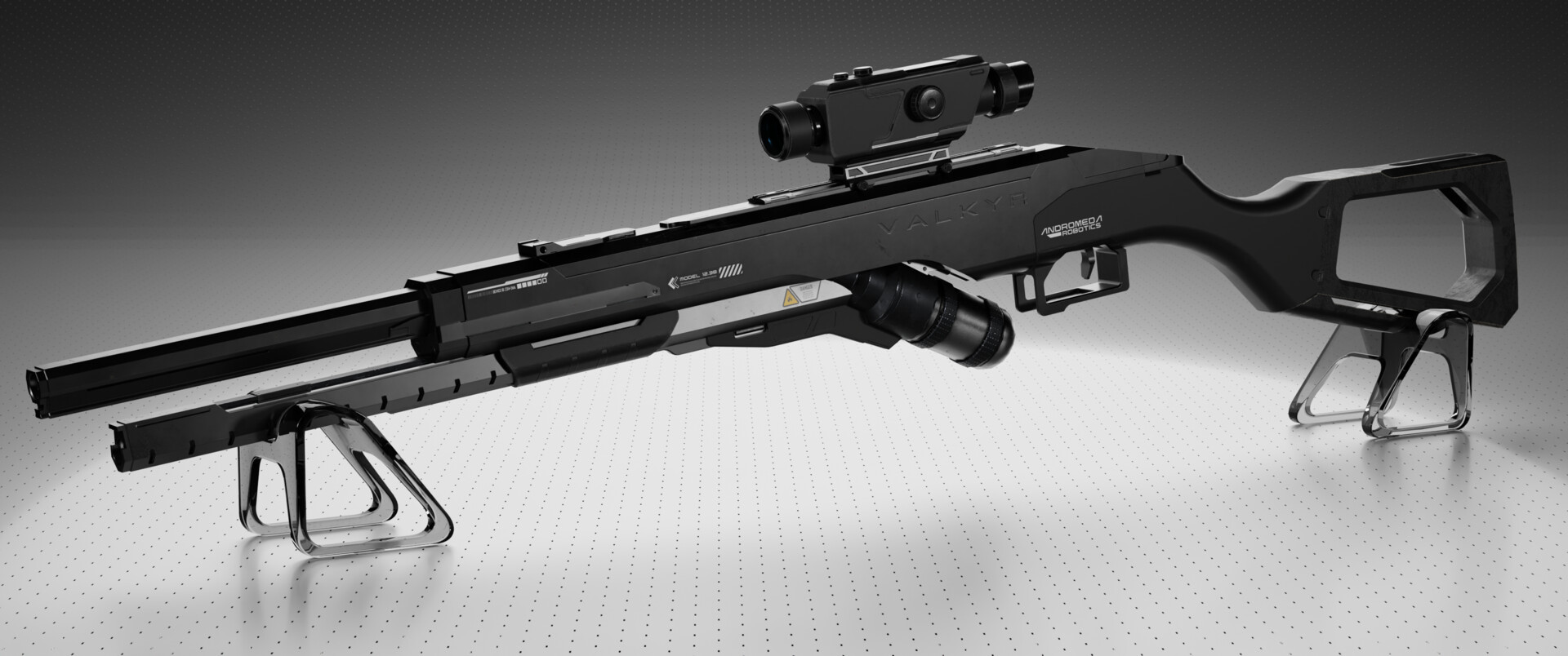 ArtStation - Game-ready Low Poly 3D SkyFi Rifle Model