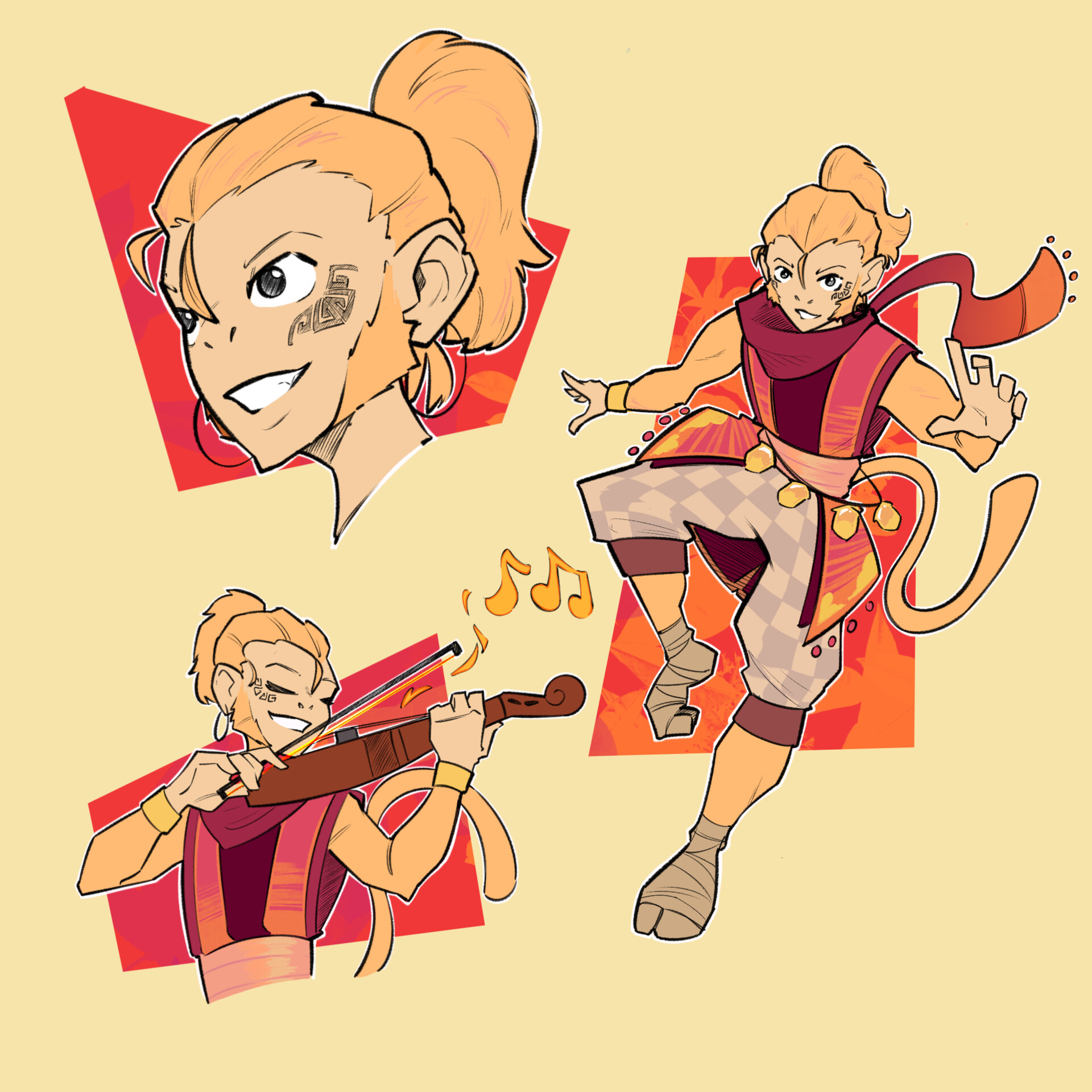 ArtStation - Monkey Bard Character Design