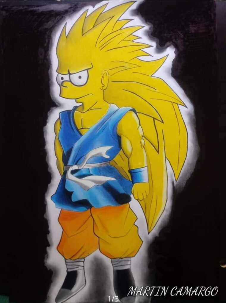 ArtStation - Bart Simpson style ssj 3