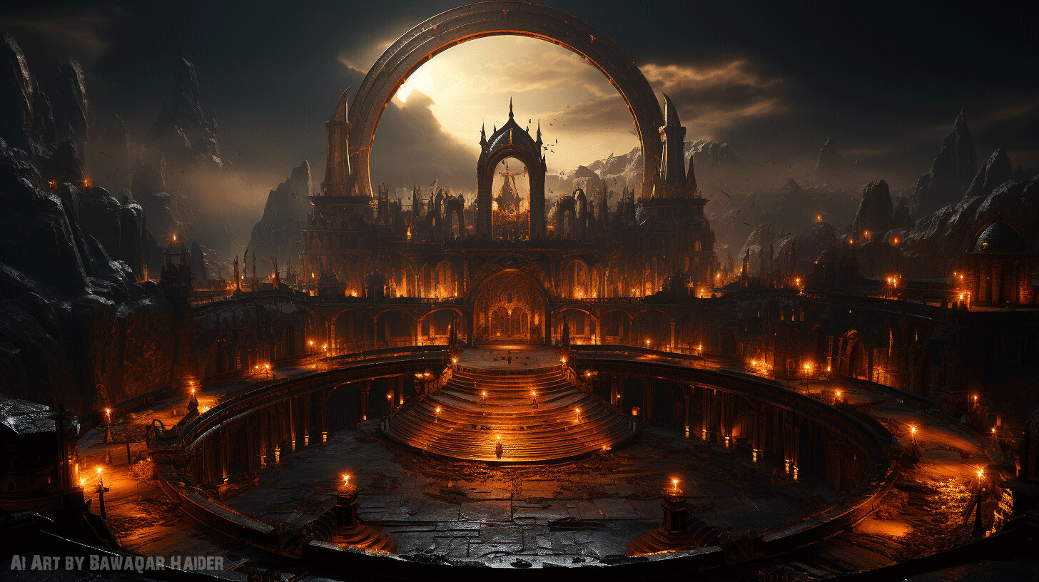 Artstation Epic Battle Arena Concept Artwork