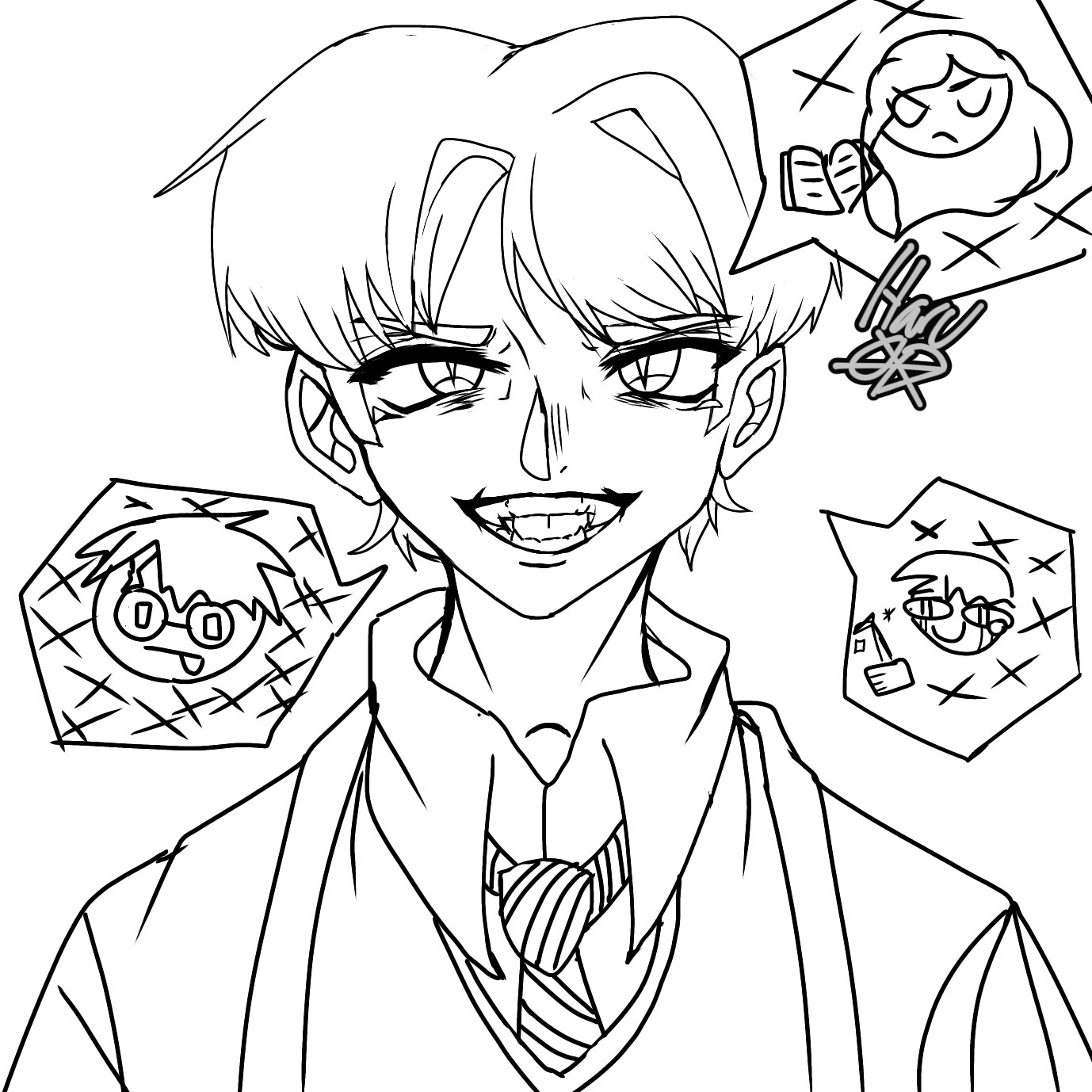 draco malfoy coloring pages