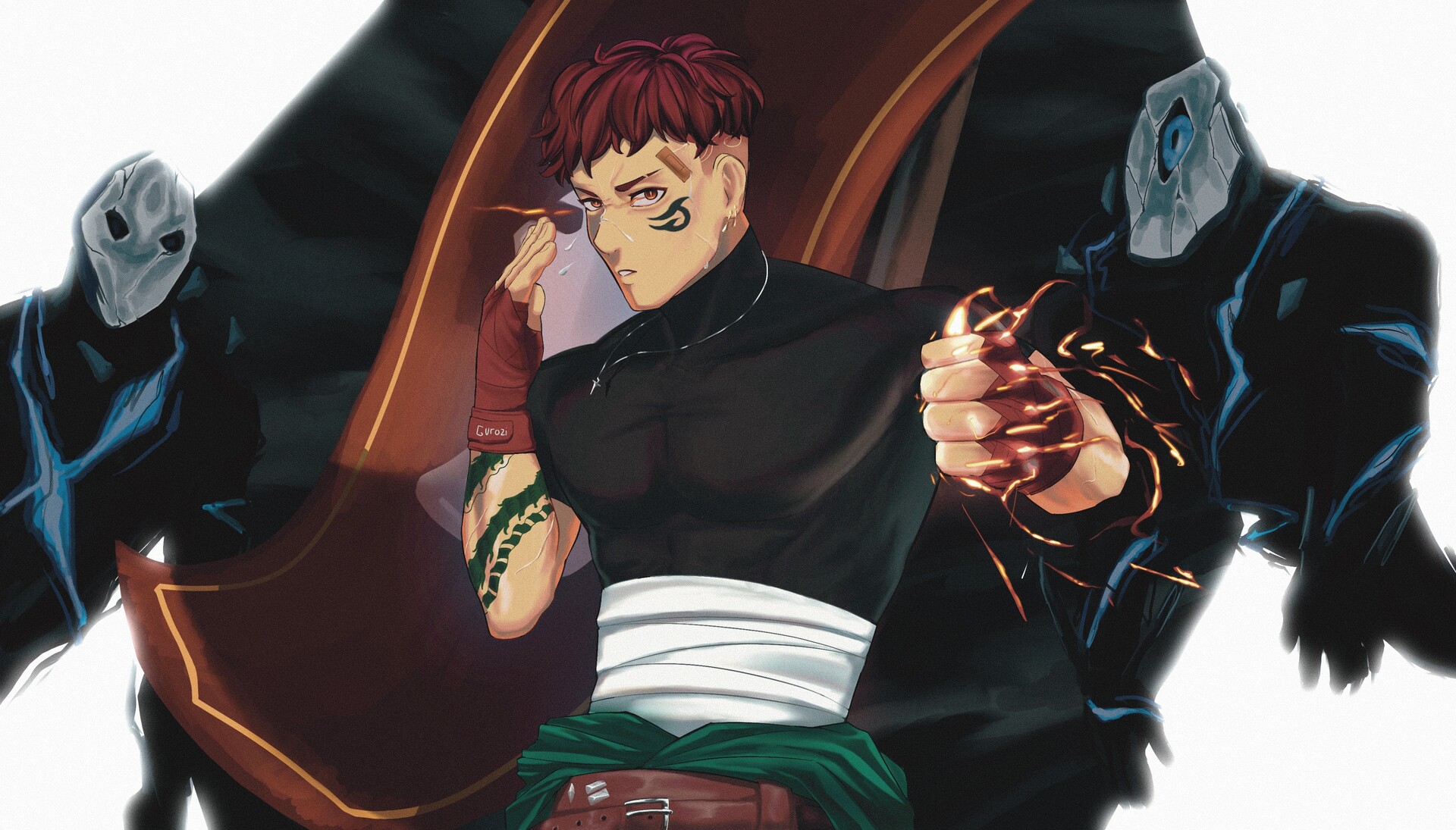 ArtStation - Illustration of Original Character ‘Brave red haired Fighter’