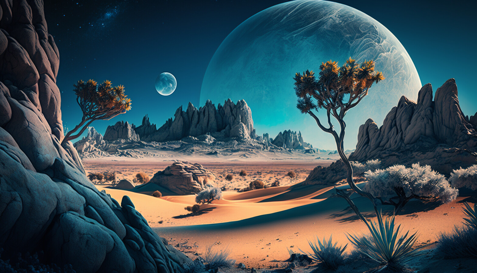 ArtStation - Cosmic landscapes blue ones 01