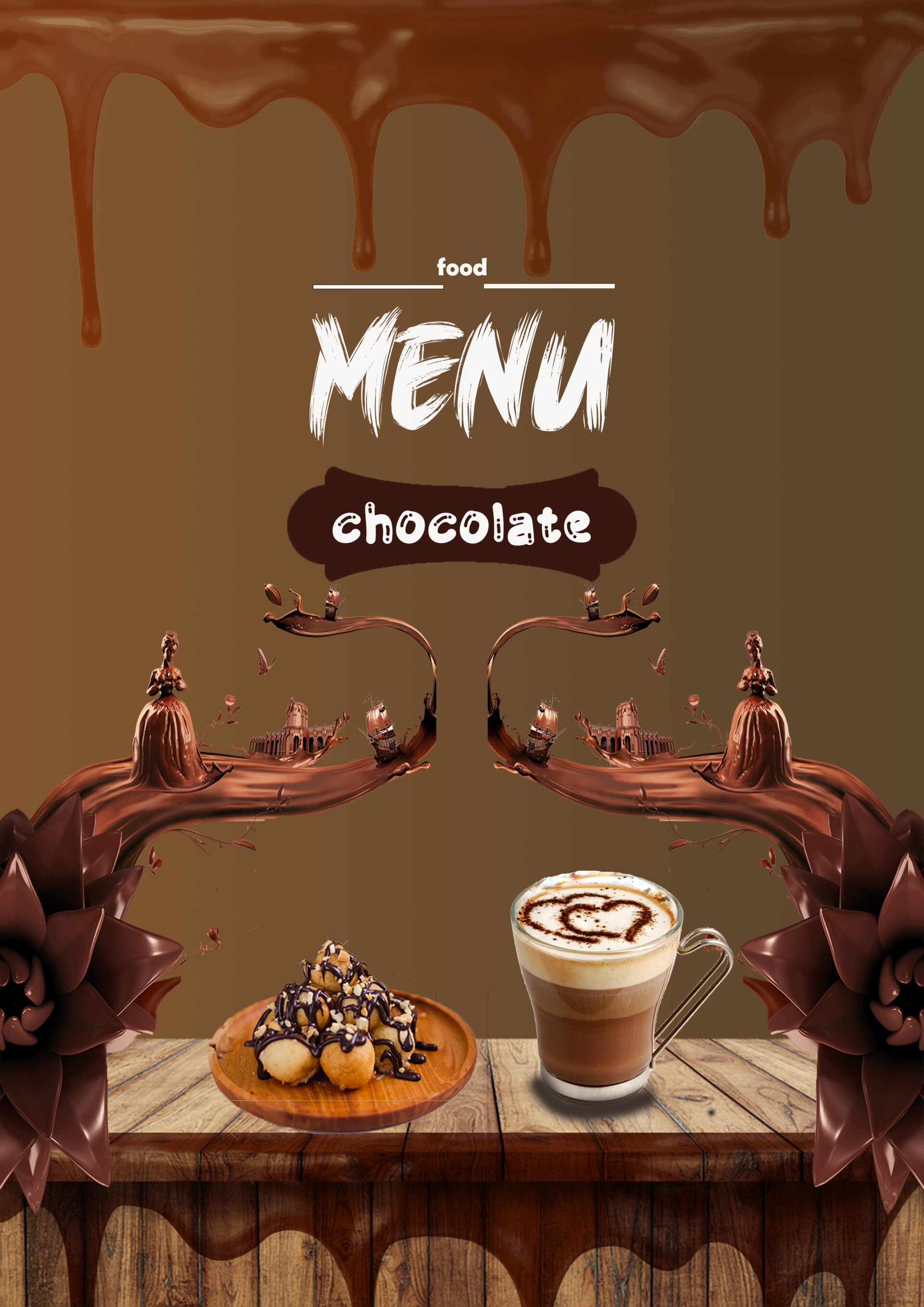ArtStation - chocolate cafe menu