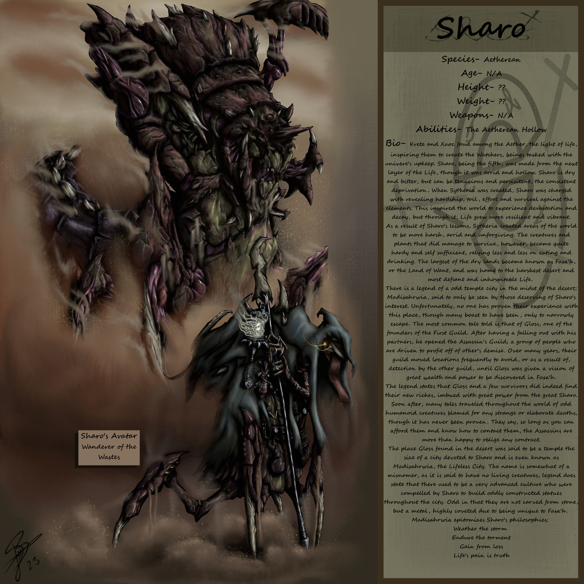 ArtStation - OC Sharo the Aetherean Hollow