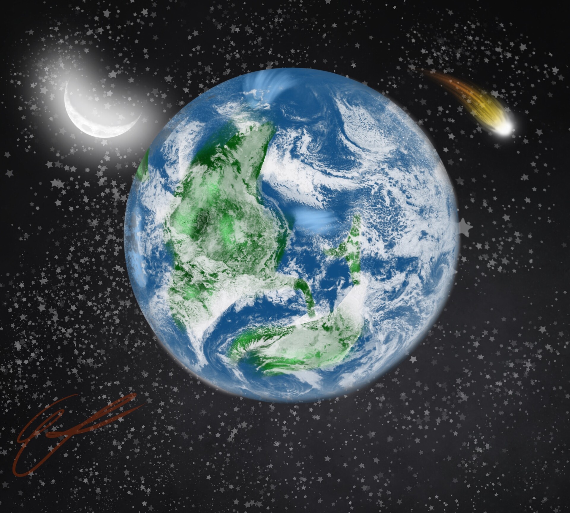 ArtStation - Landscape or drawings of our solar system