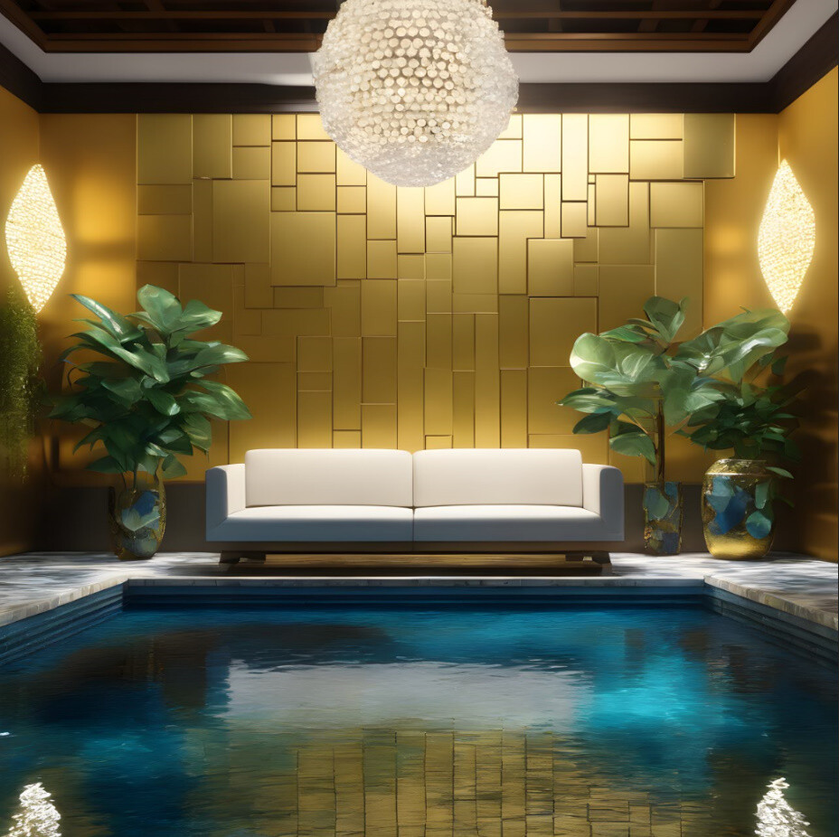 ArtStation - room with a water pool