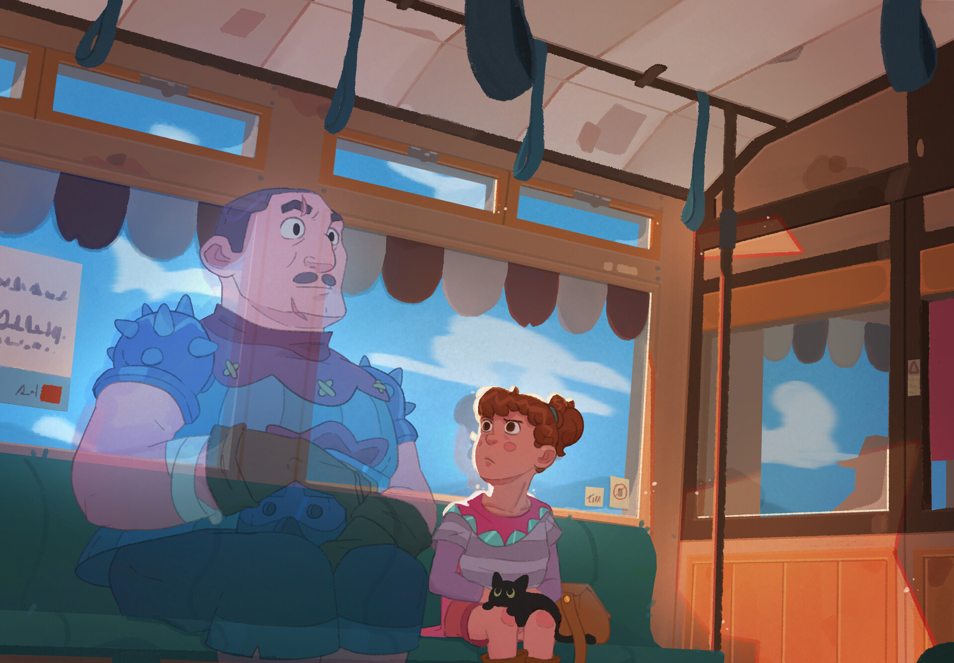 ArtStation - a strange tram ride home