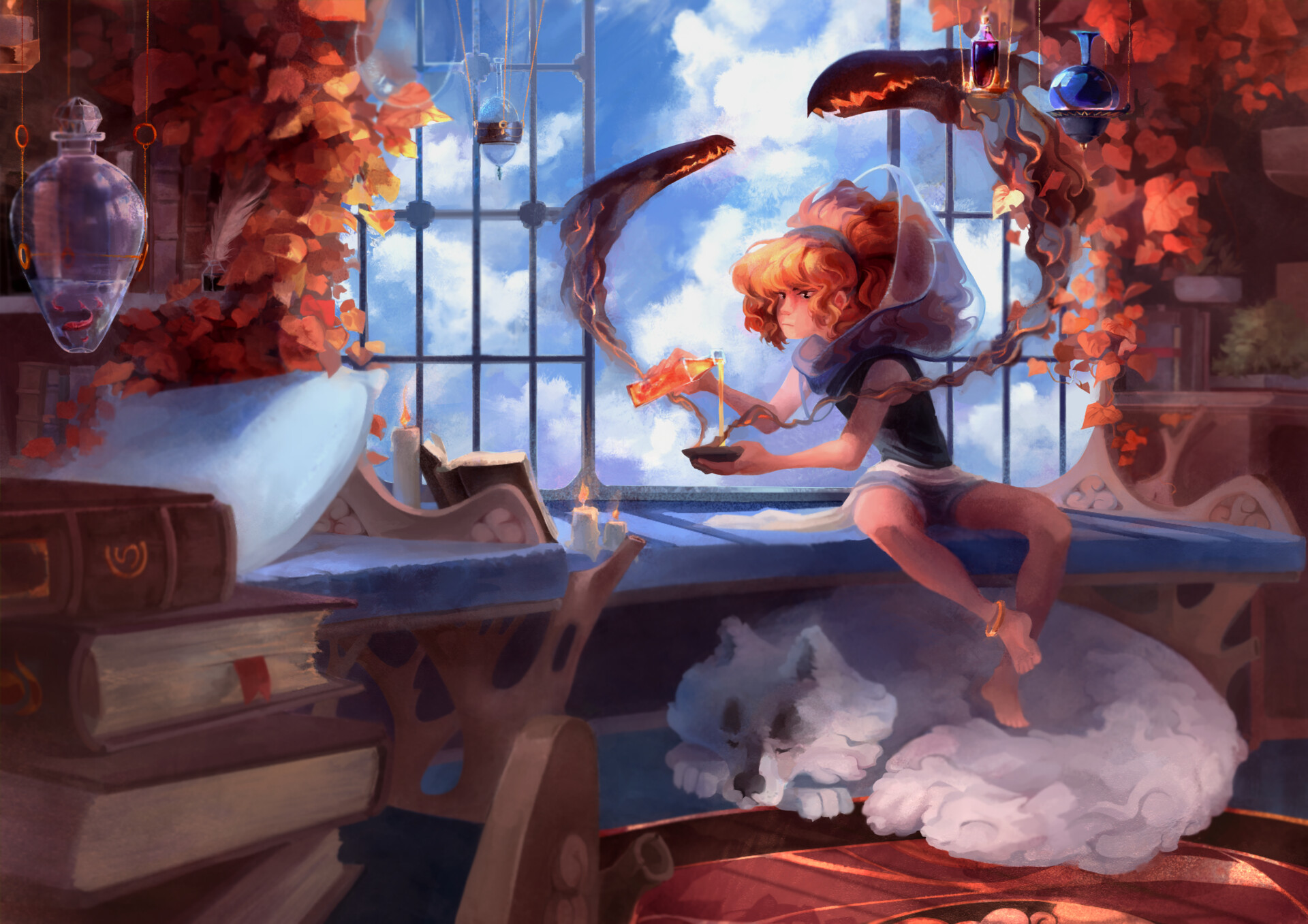 ArtStation - Witch and her demons