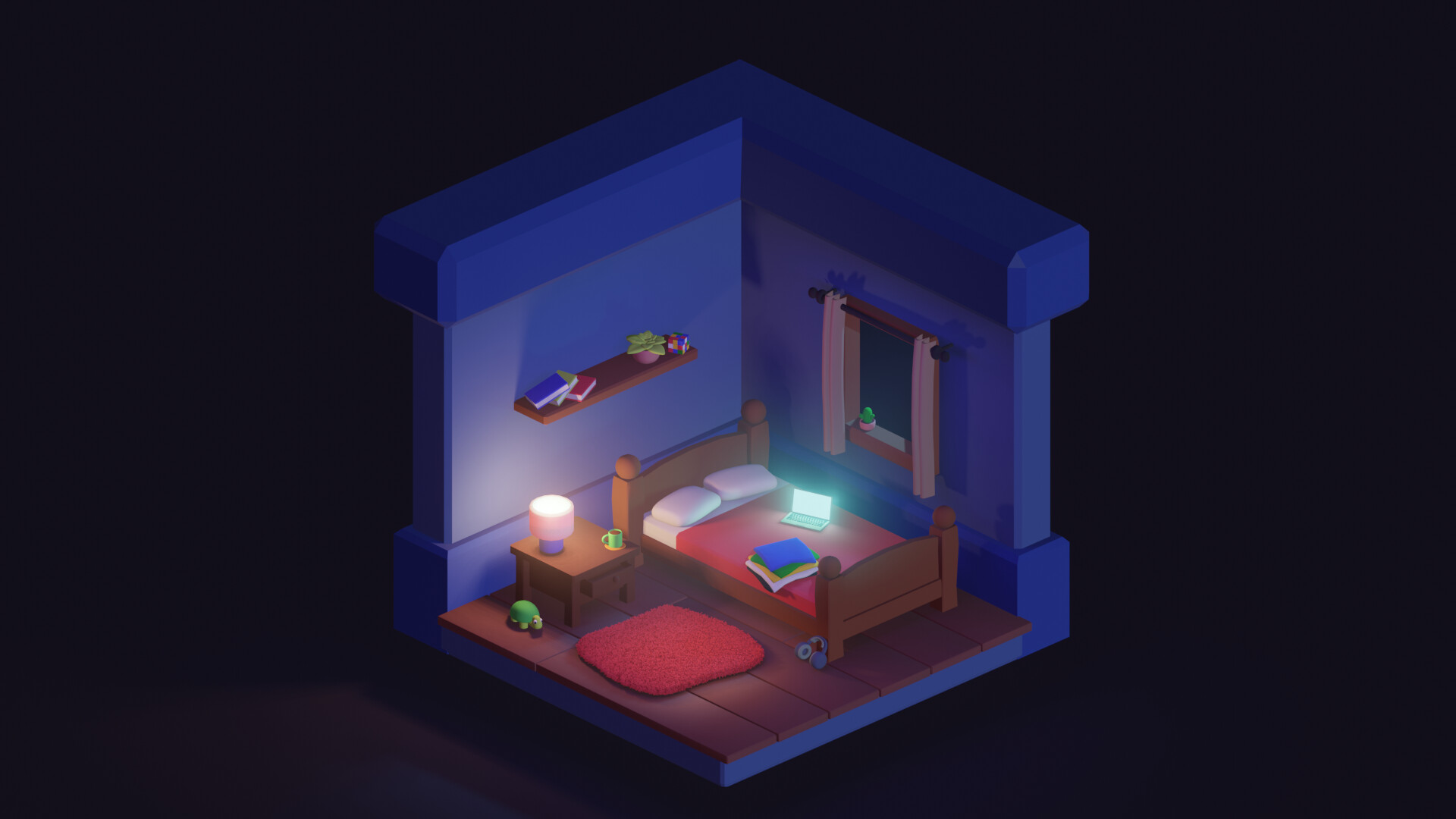 ArtStation - Isometric Bedroom - Simple Life