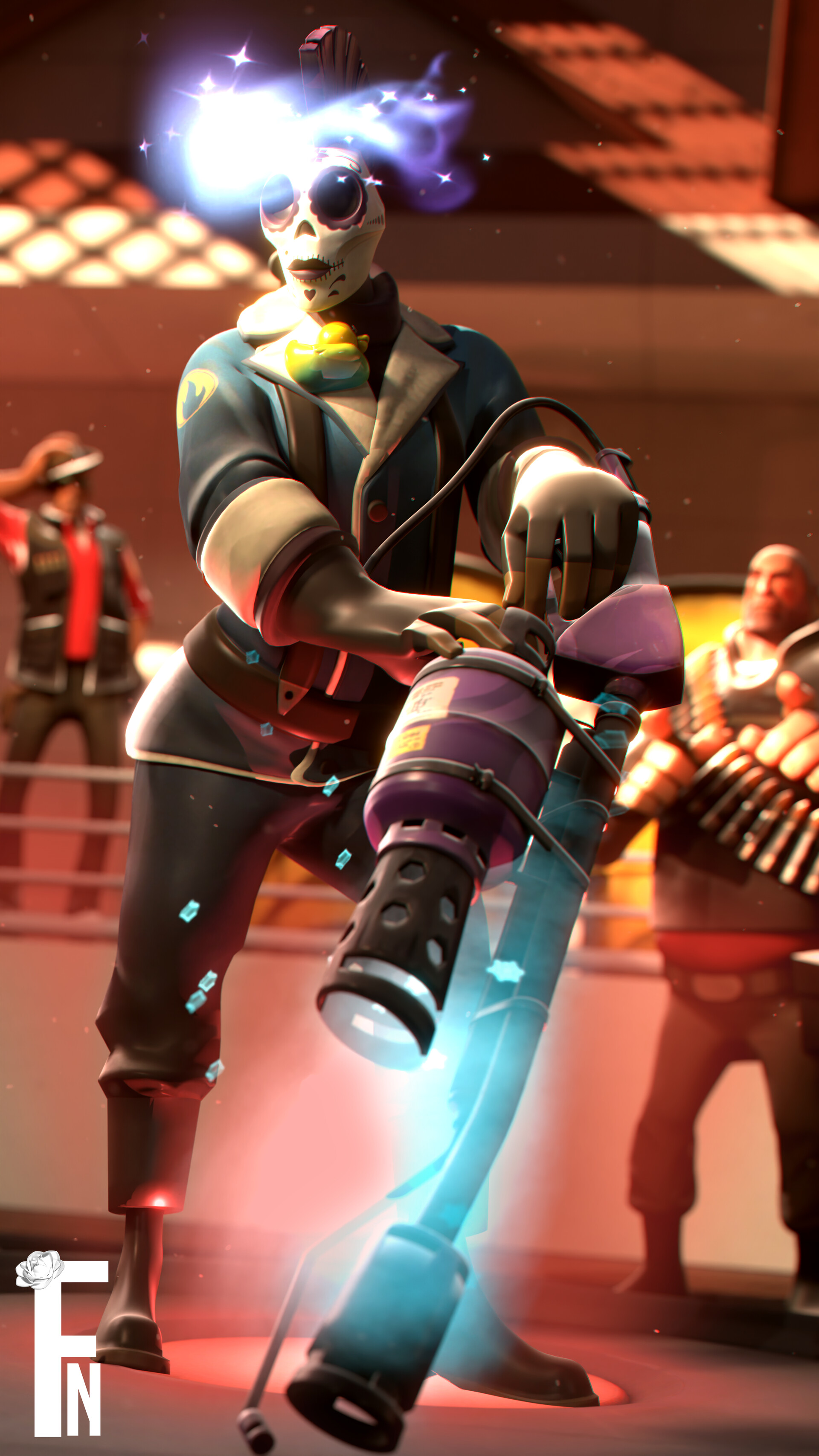 ArtStation - Team Fortress 2 - Pyro on Hardwood