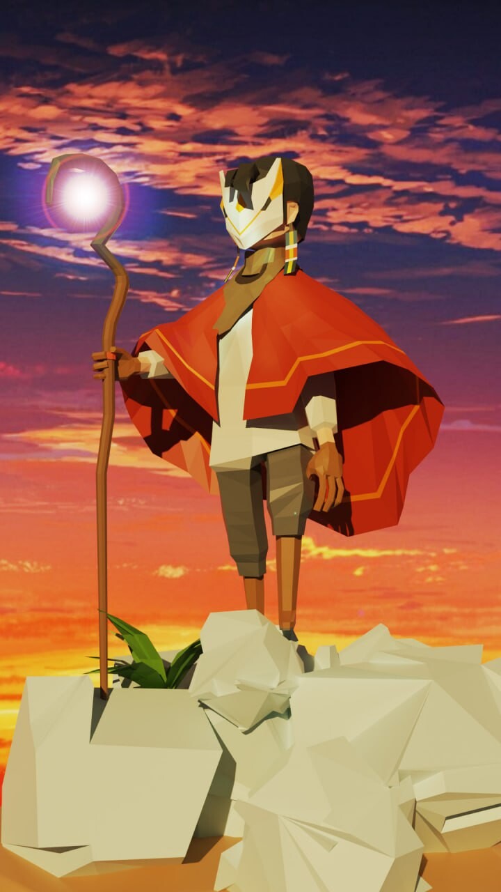 ArtStation - low poly fantasy character in blender