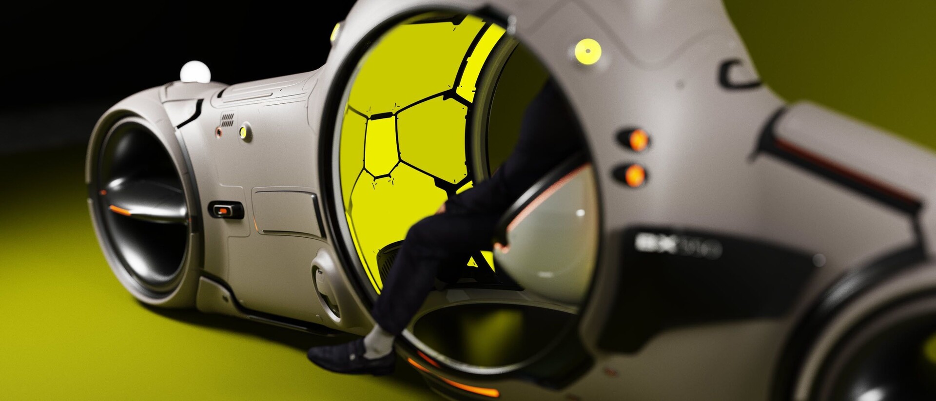 Andrian Luchian - Omnicycle on Olive Green #808000