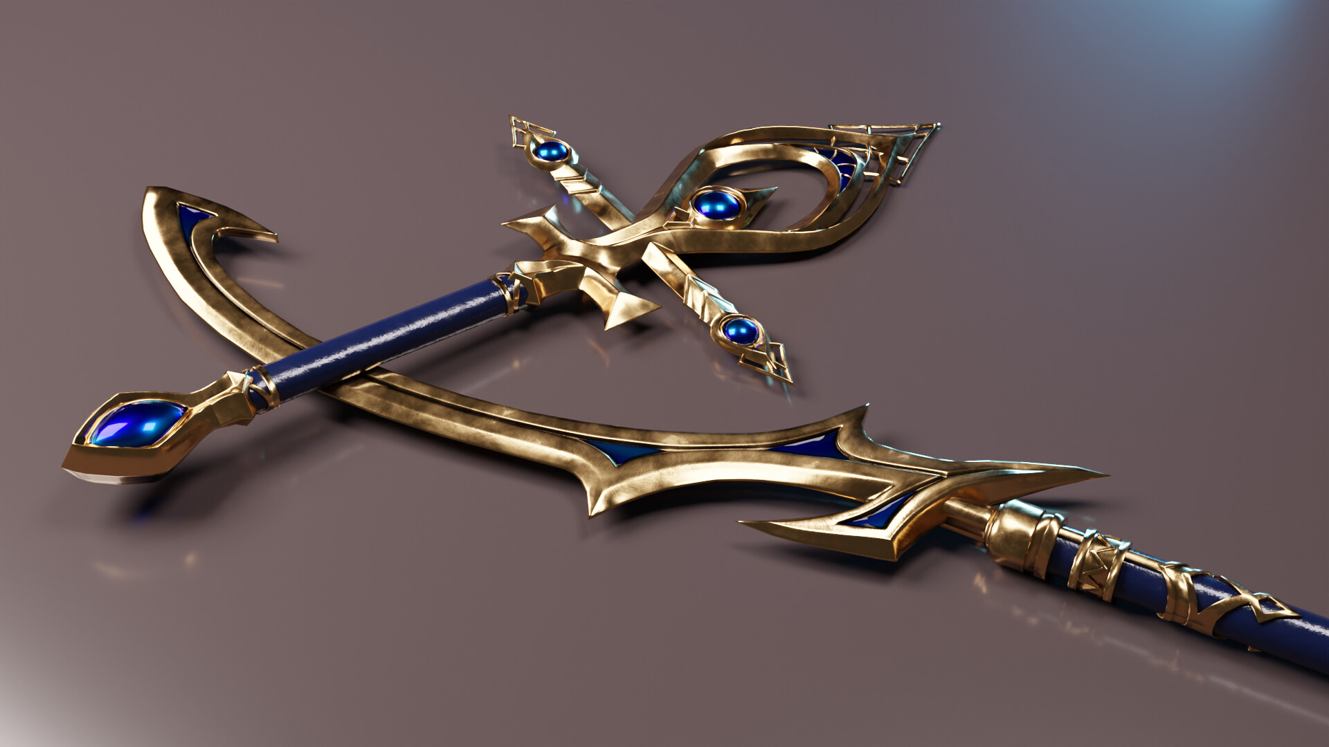 ArtStation - Ankh and Khopesh of Anubis