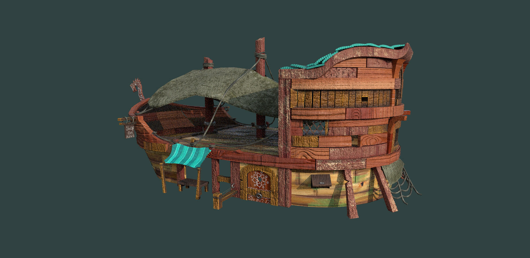 ArtStation - The shopkeepers ship for sale