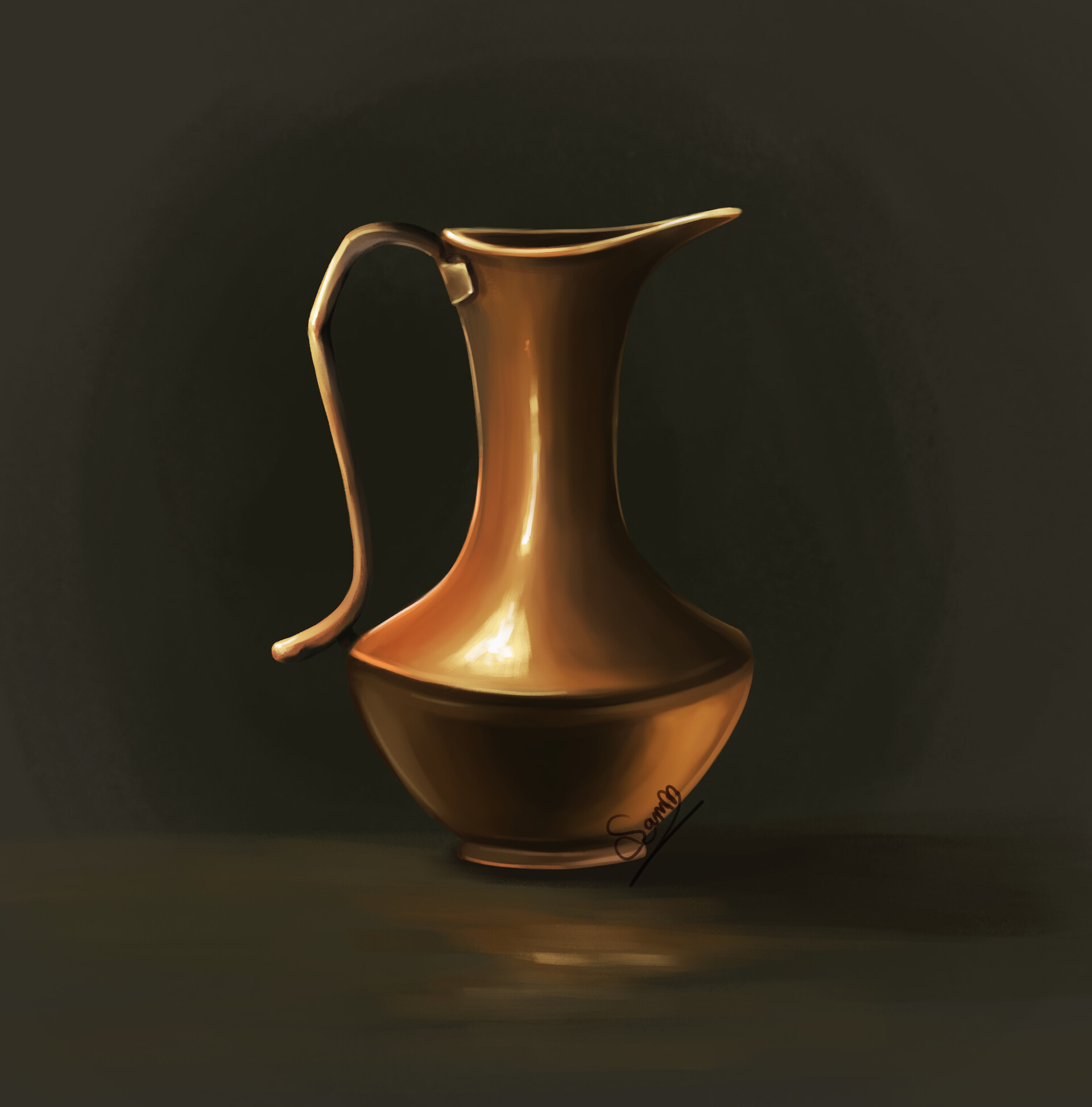 ArtStation - copper water jug..