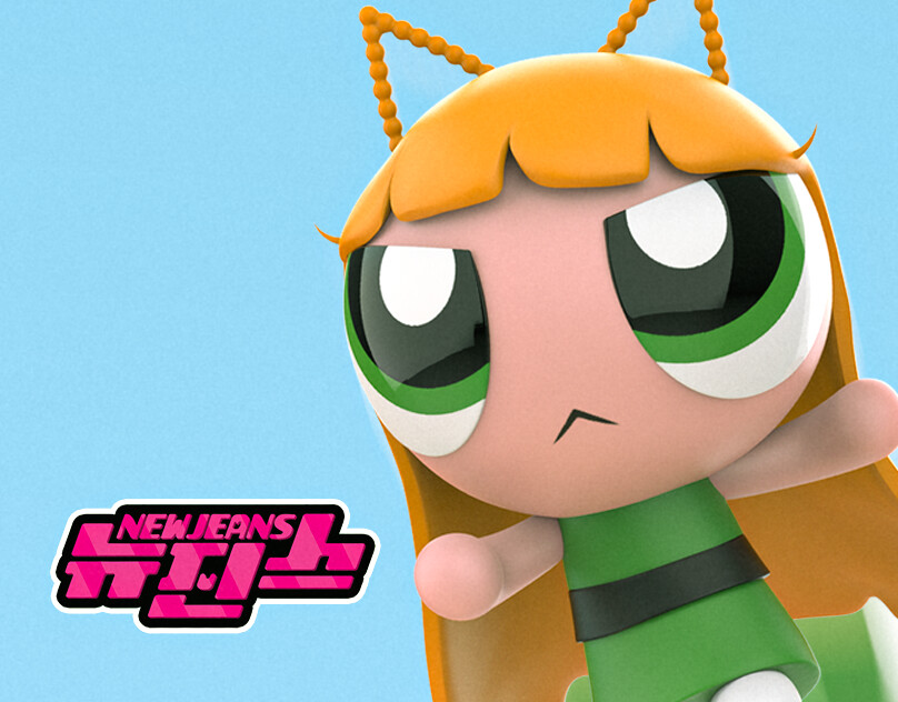 ArtStation - NewJeans Haerin x PowerPuff Girls