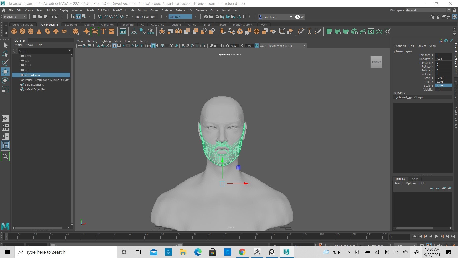 Regina - 3D Jesus - my first sculpt
