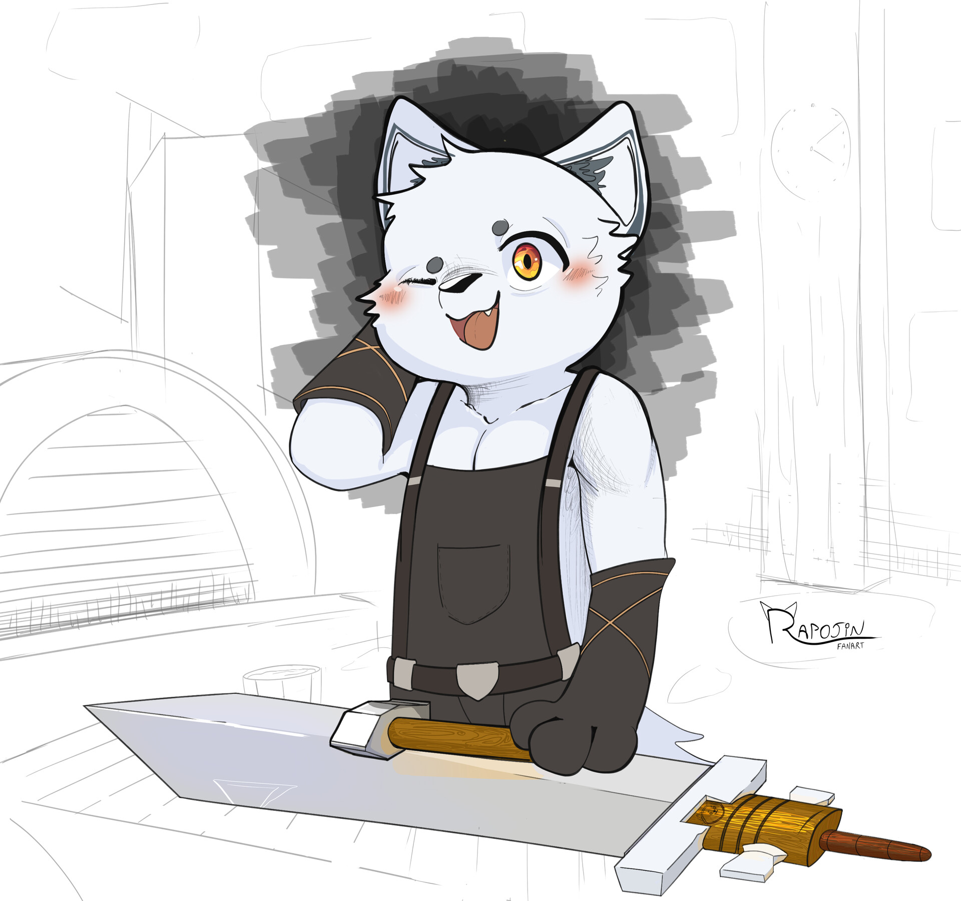 ArtStation - Snow Fox Blacksmith Fanart