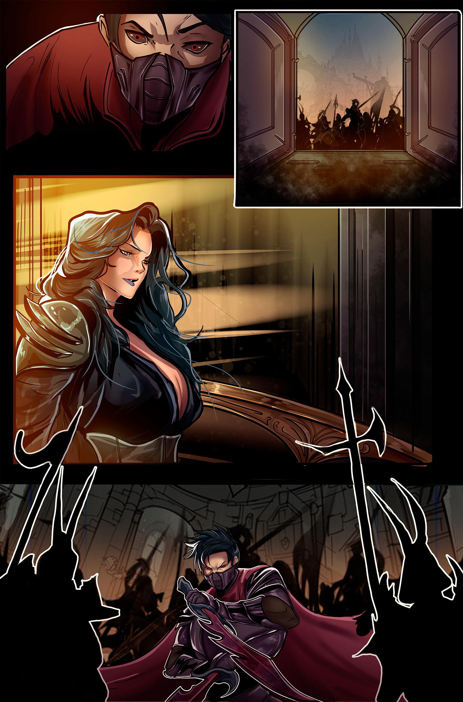 ArtStation - COMI PAGE SAMPLE ( LINE AND COLOR BY ME )