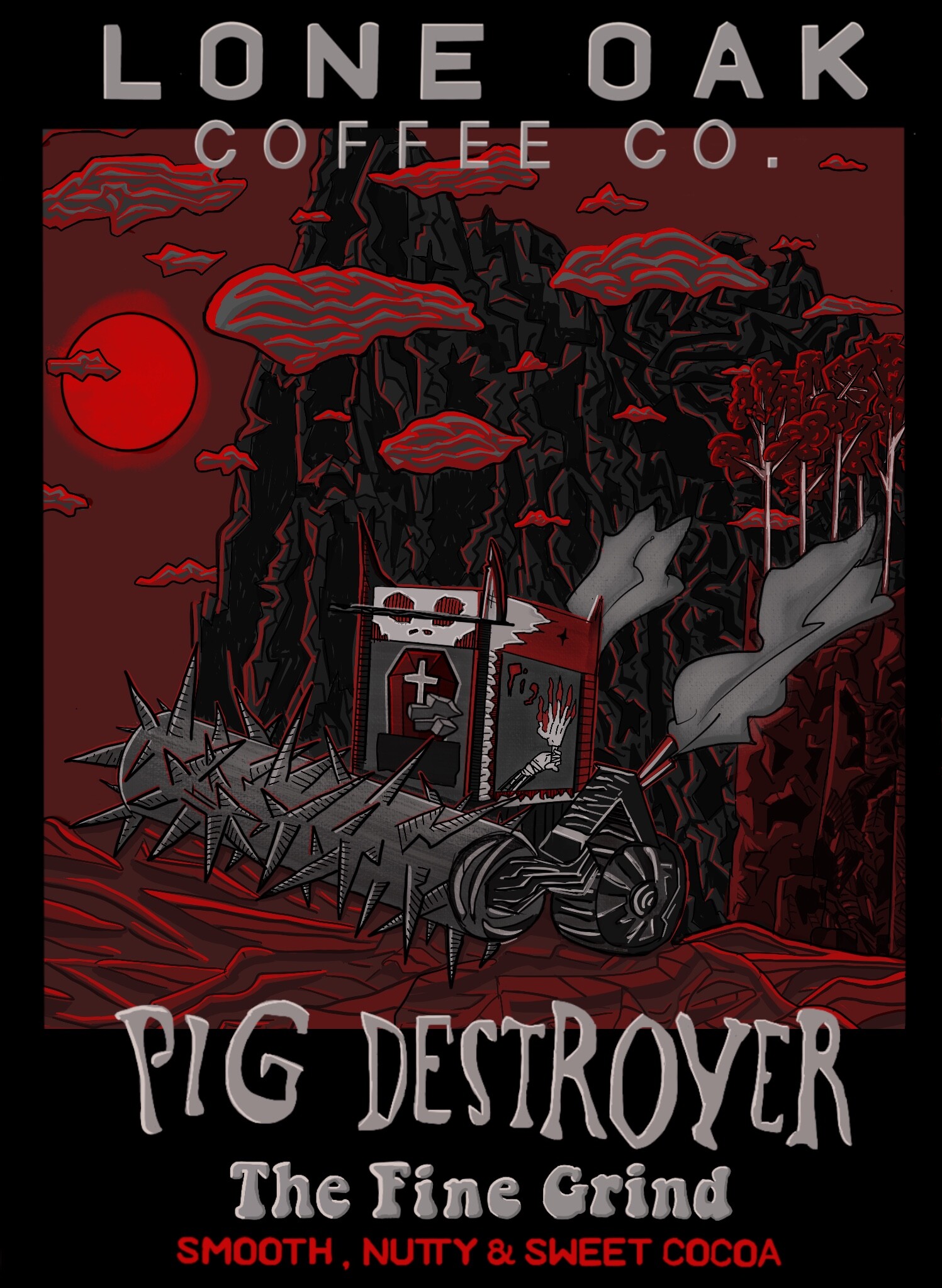 ArtStation - Pig Destroyer X Lone Oak Coffee Collaboration