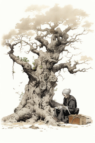 ArtStation - Old woman and old tree