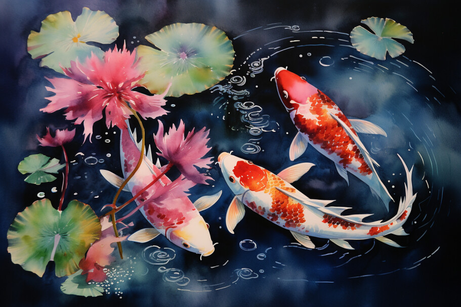 ArtStation - beautiful fish pond