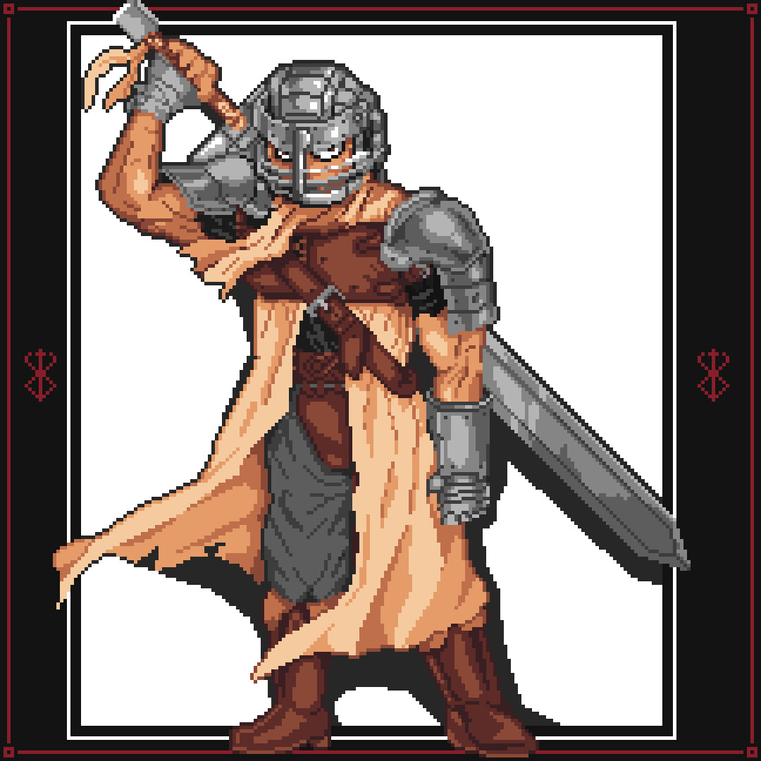 ArtStation - Gatts Merc Armor - Berserk - Pixelart