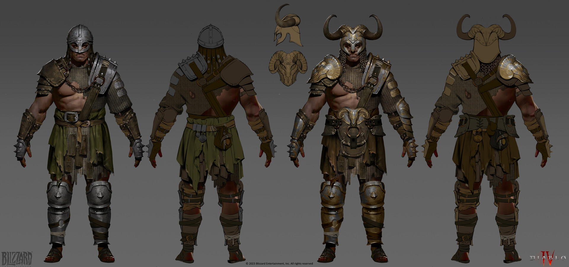 Siwoo Kim - Diablo4 Barbarian Armor Concepts
