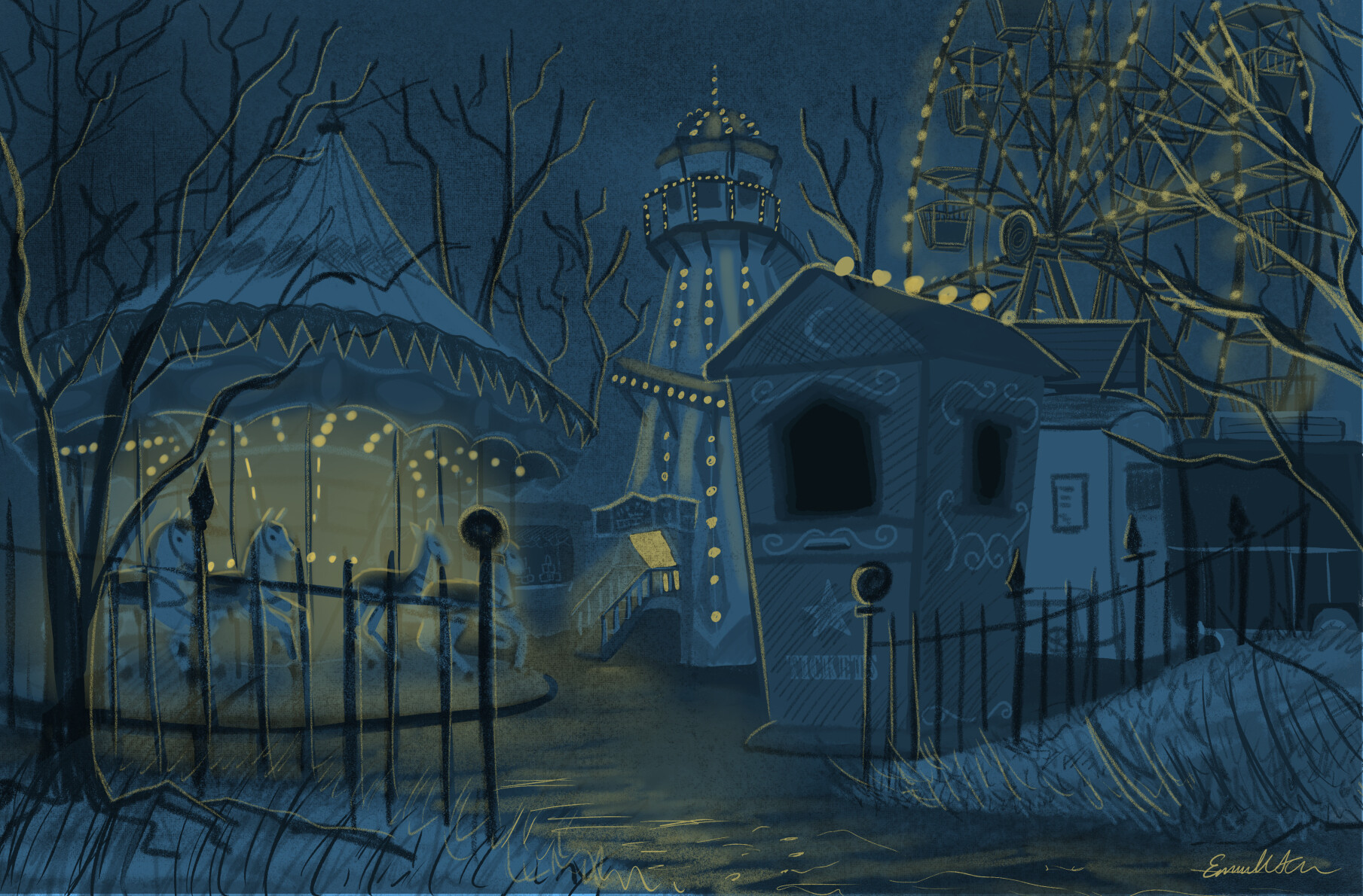 ArtStation - Haunted Amusement Park