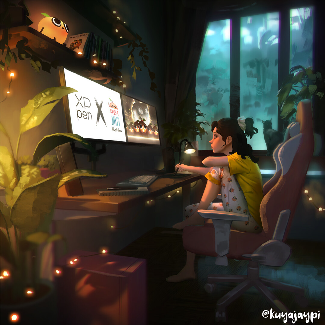 ArtStation - XP Pen X Kuya - Cozy Room