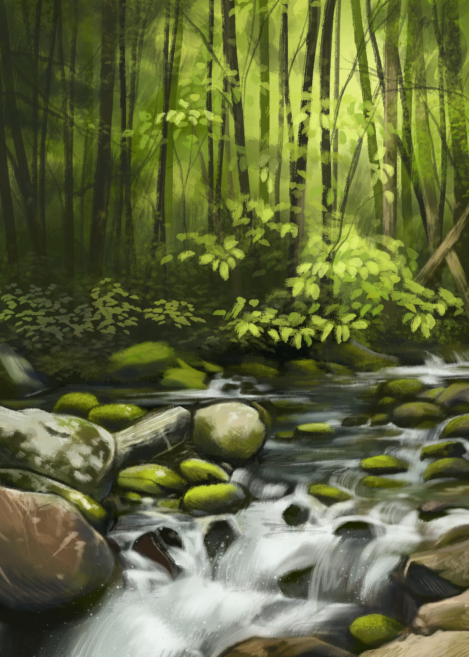 ArtStation - Forest study