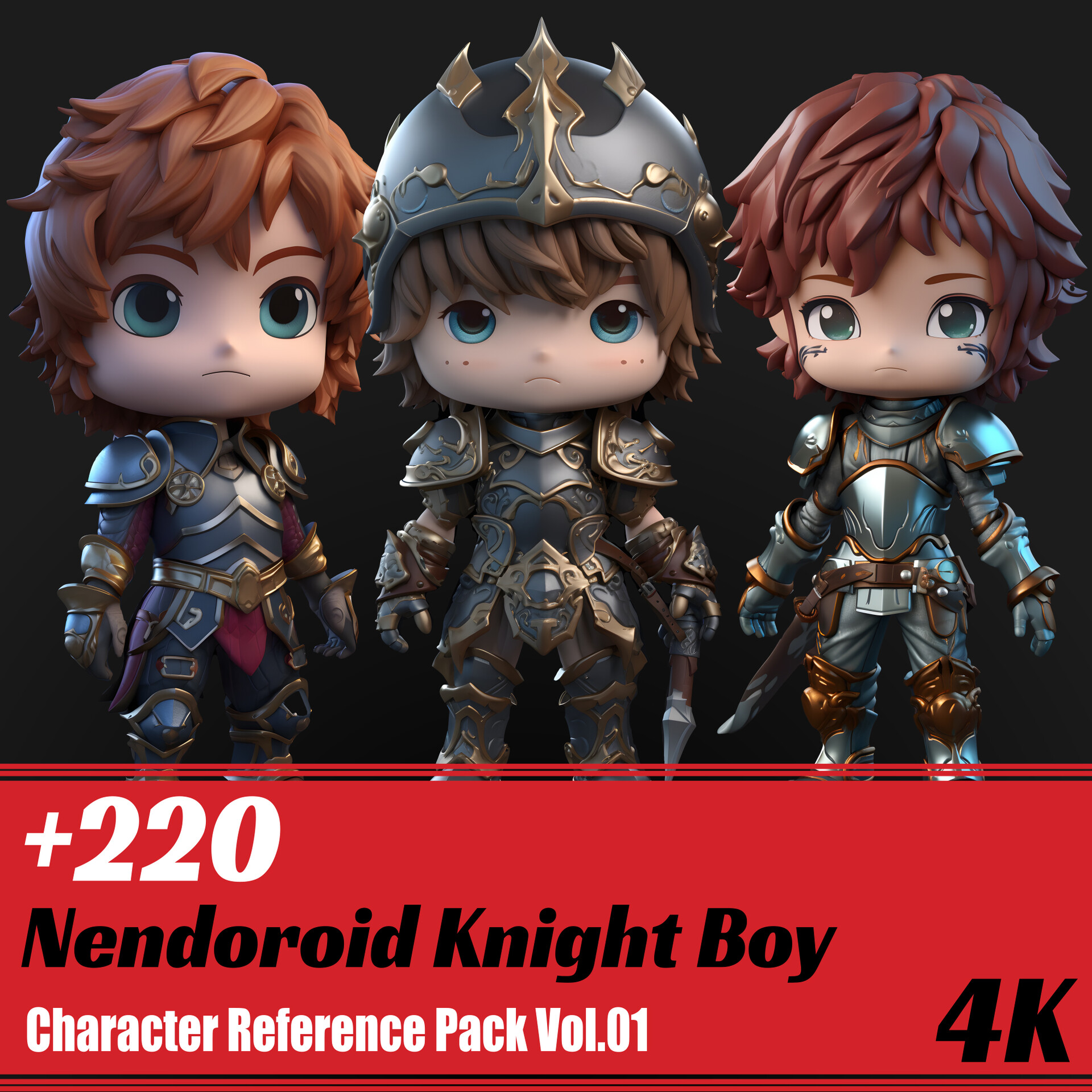 ArtStation - +220 Nendoroid Knight Boy | 4K | Character Reference Pack ...