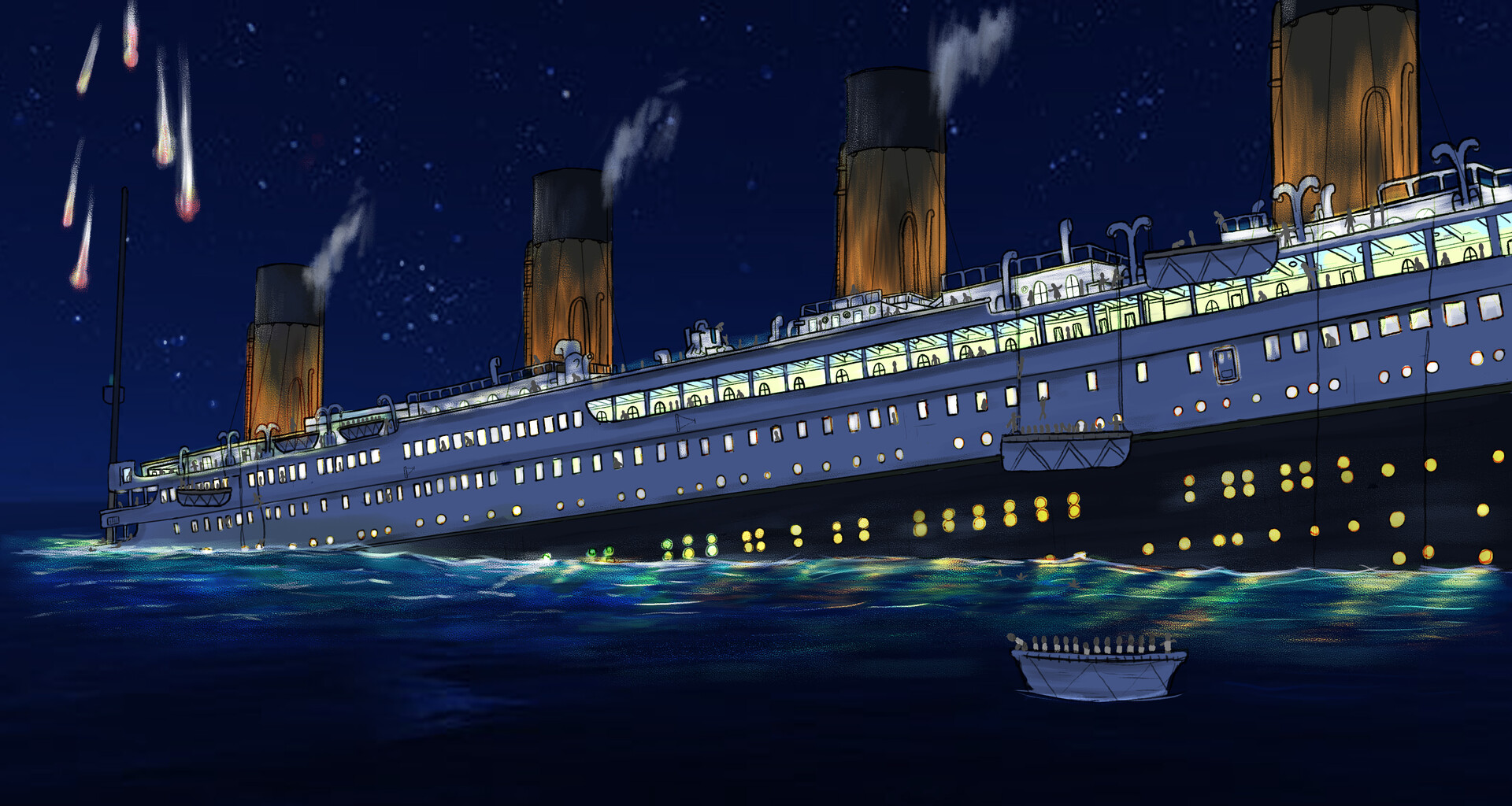 ArtStation - Sinking Titanic