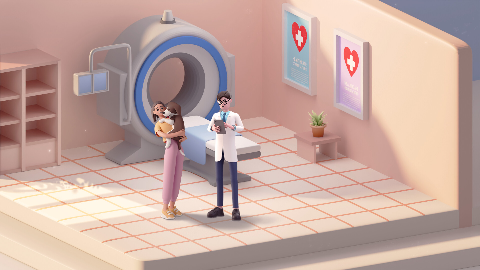 Heart 3DK - Background isometric