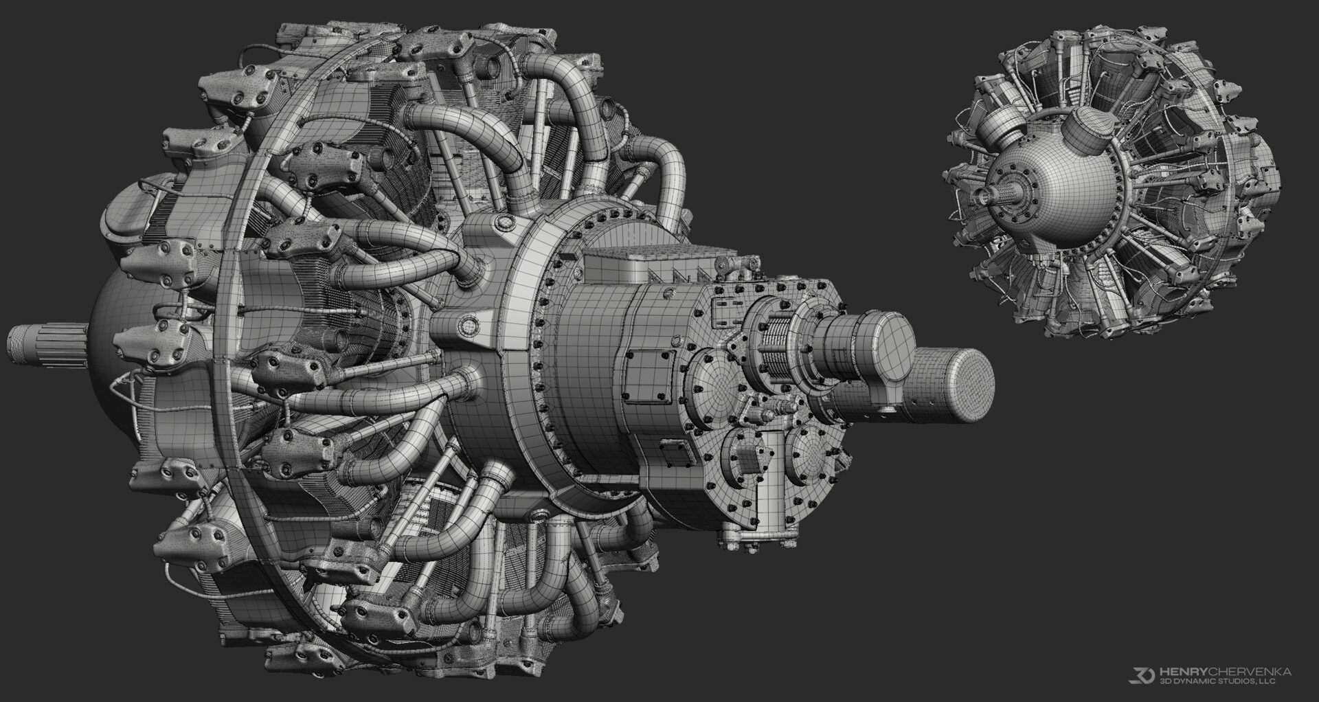 Henry Chervenka - ZBrush Summit Workshop - Modeling A R2800 Radial ...