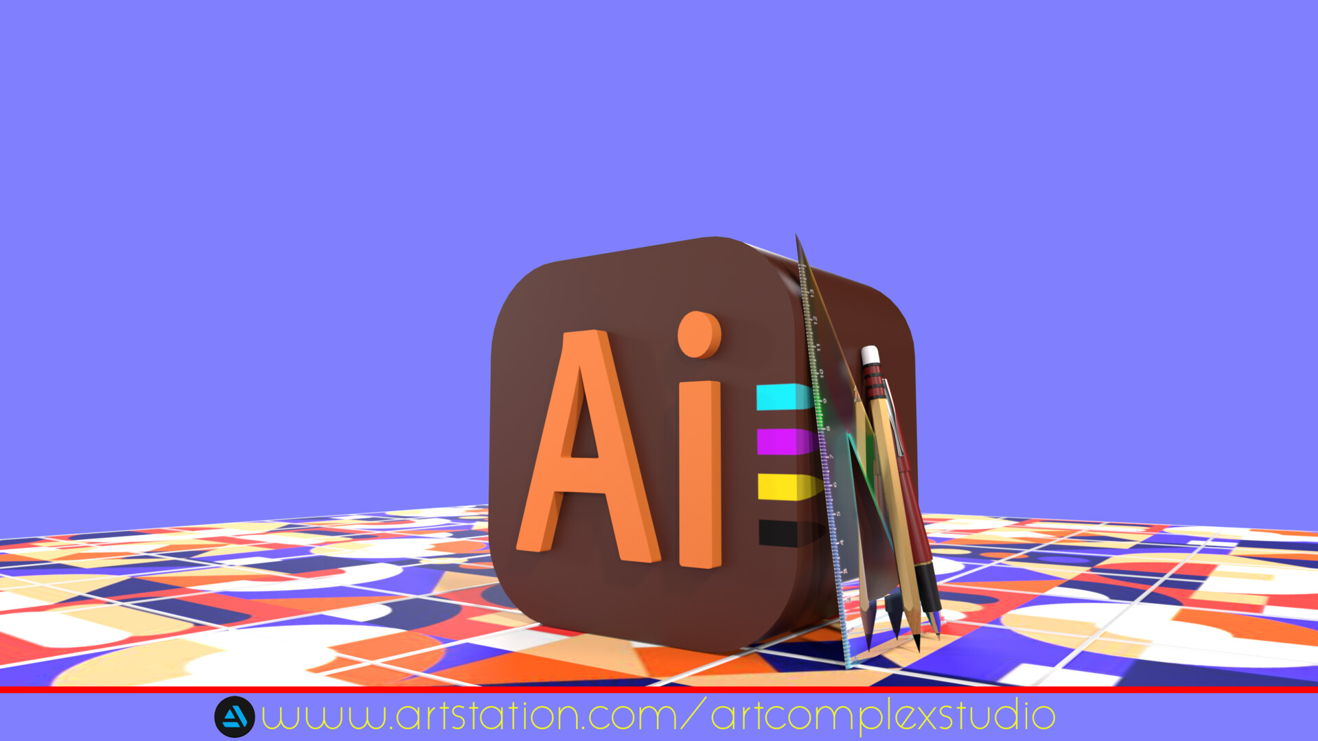 ArtComplex.Studio - Adobe Illustartor 3D logo