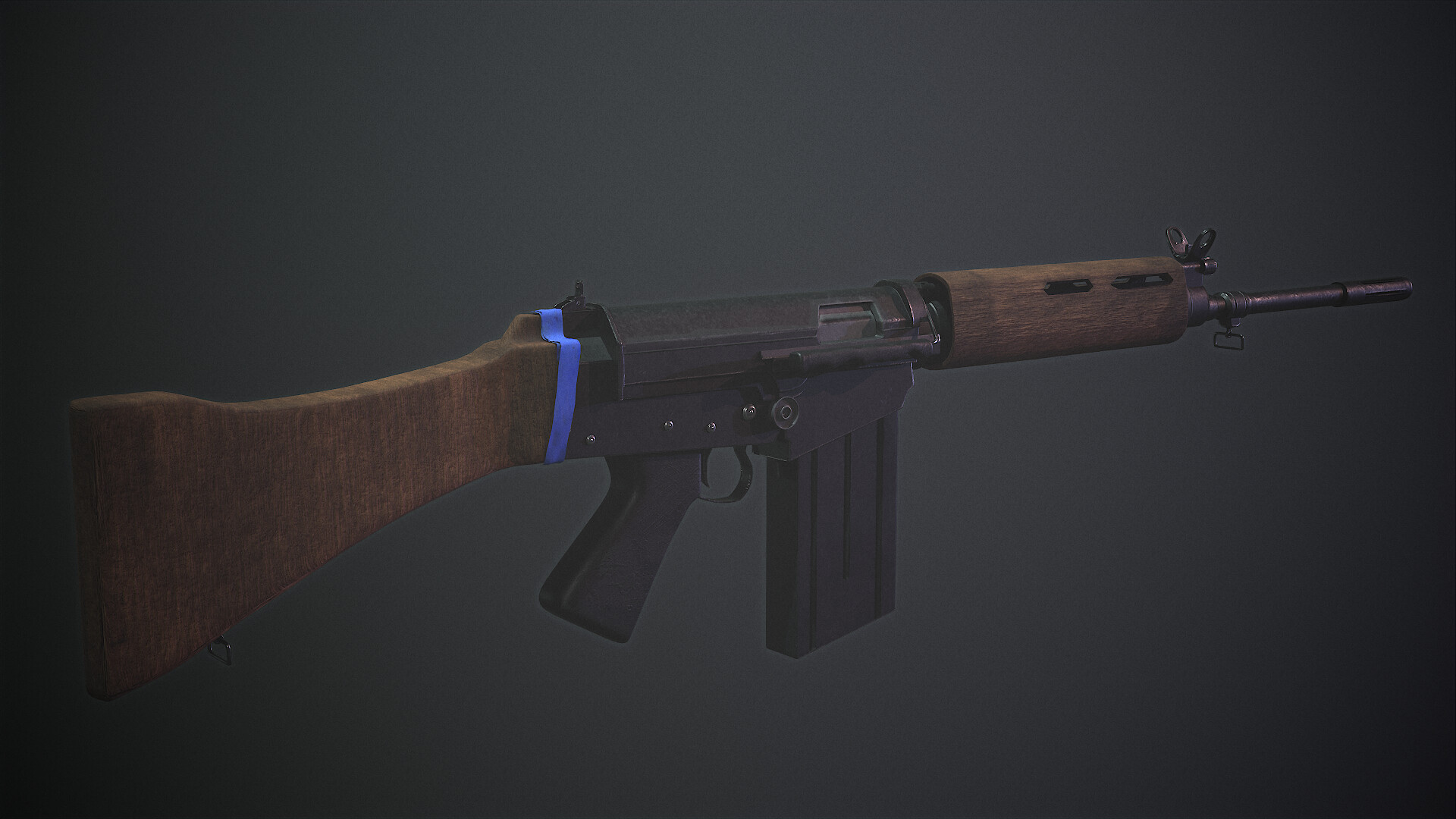 AN[Real] - FN Fal NATO 7.62x51 mm Game-Ready Weapon UE5/Unity