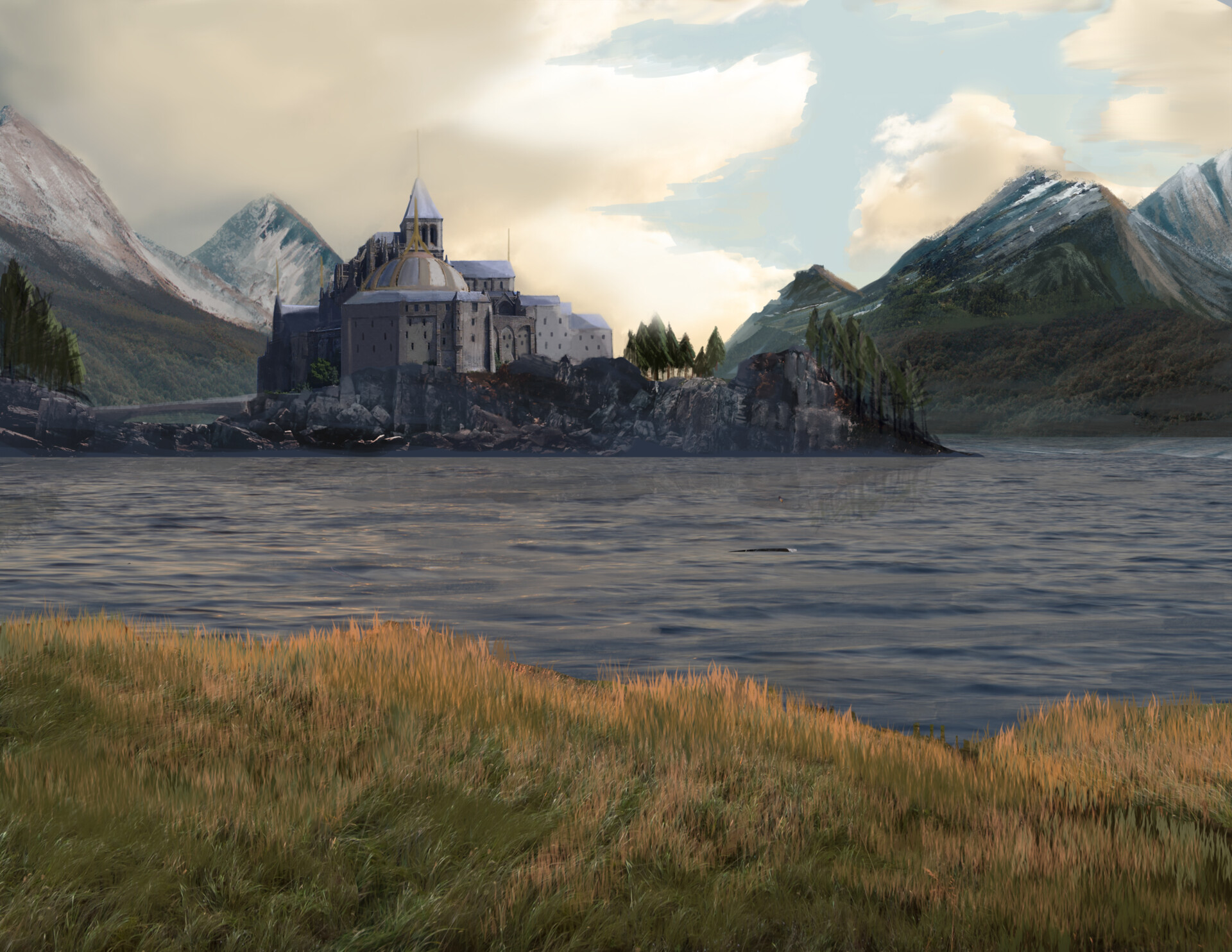 ArtStation - Castle in the Lake