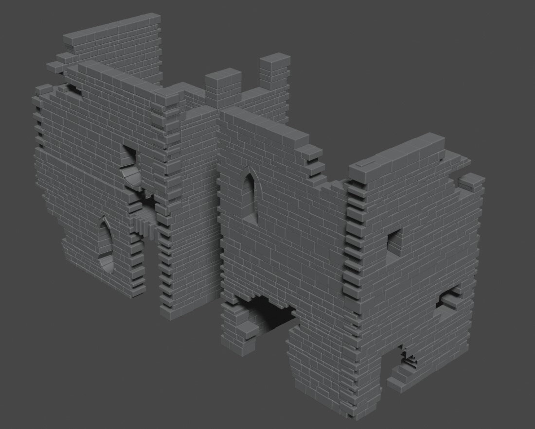 ArtStation - Medieval Village Ruins (Brick)