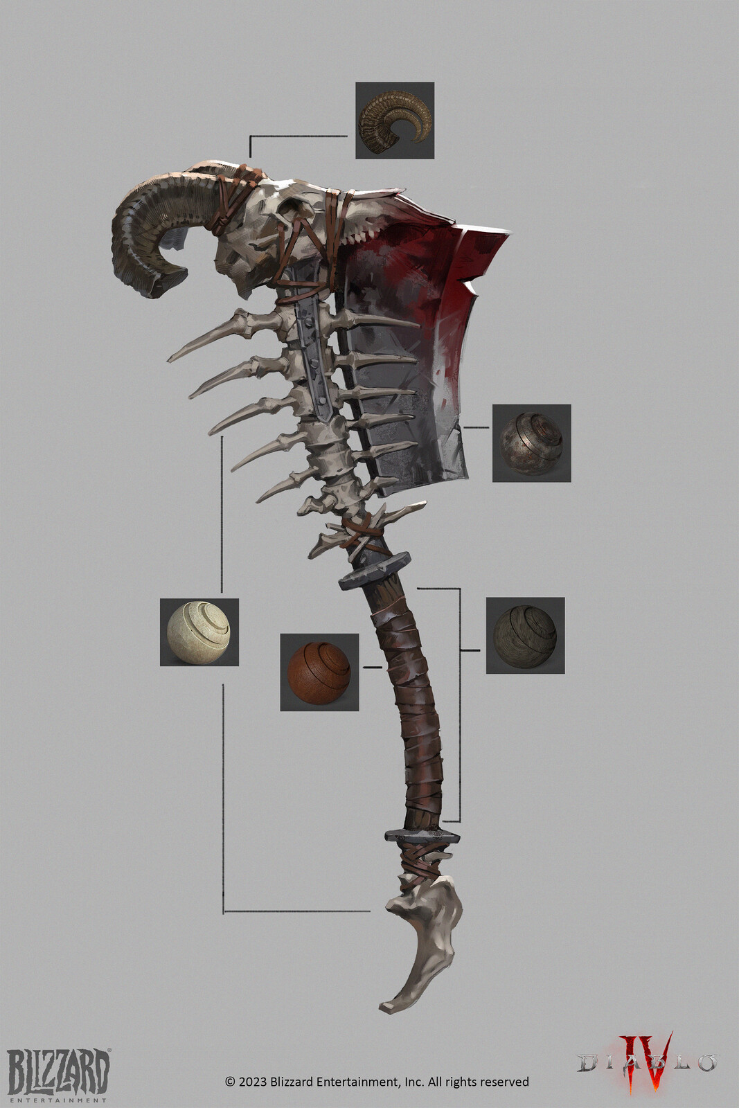 Sora Kim - Diablo 4 Legacy weapon concept art