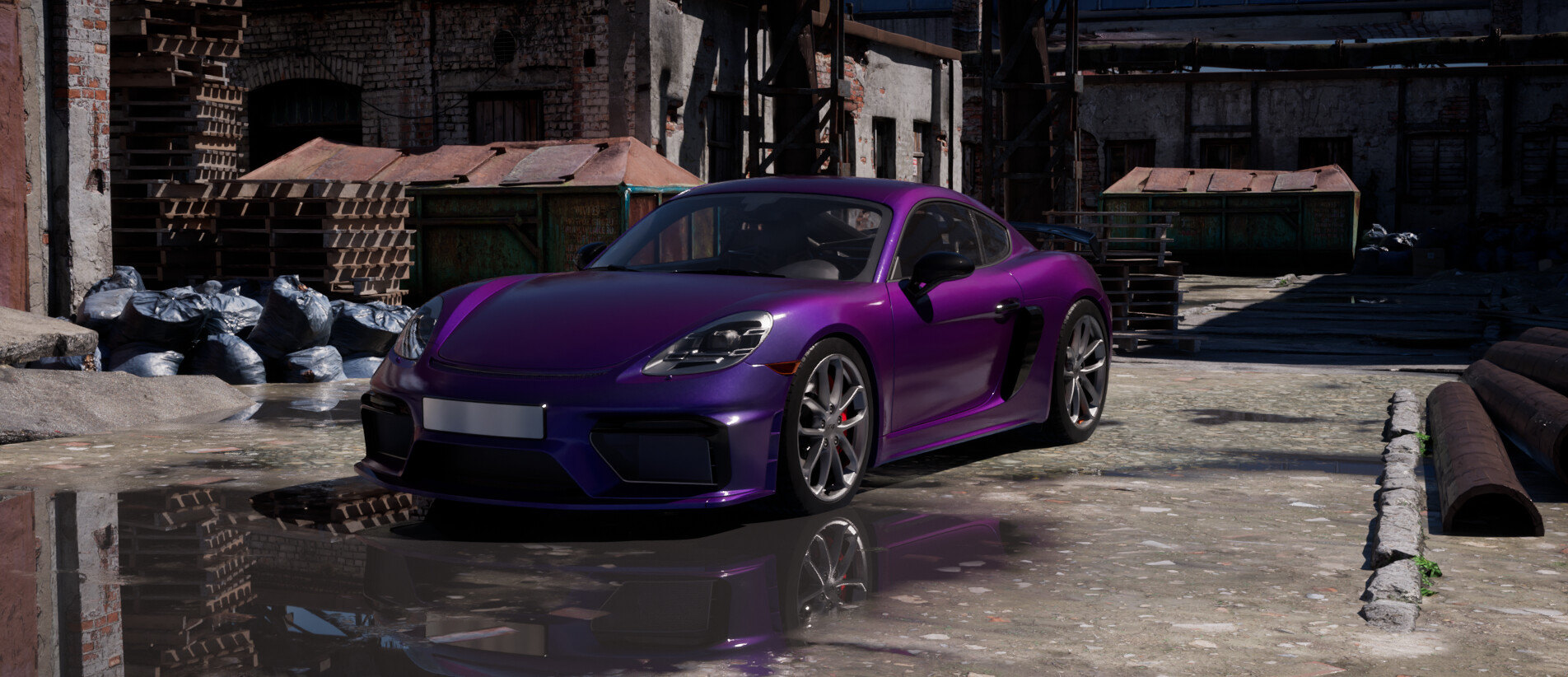ArtStation - Unreal Engine 5.2 - Rendered Porsche GT4 using Lumen & RTX