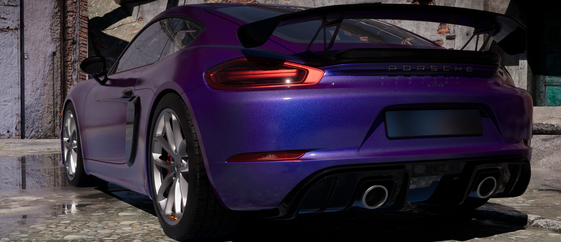 Mario Medina - Unreal Engine 5.2 - Rendered Porsche GT4 using Lumen & RTX