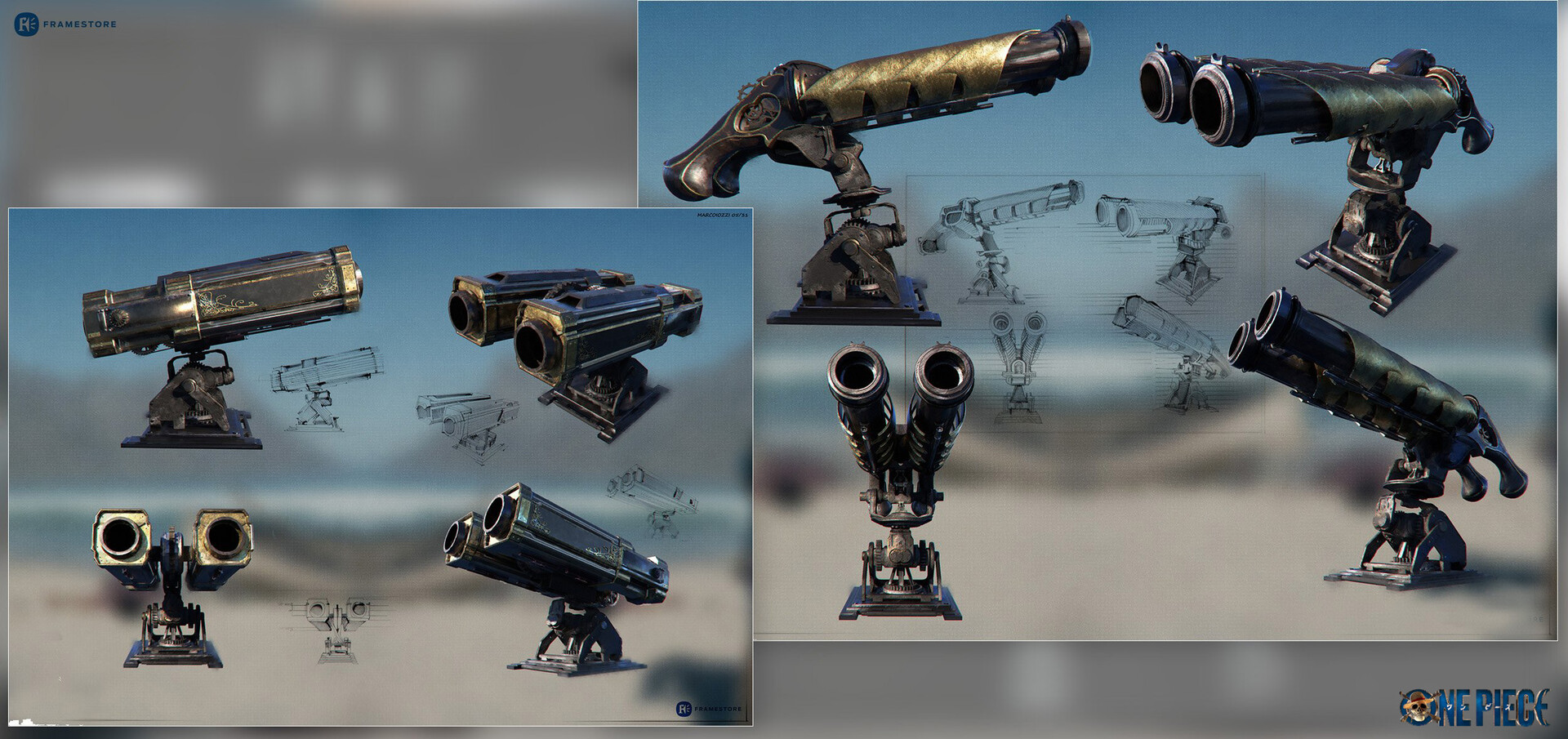 ArtStation - One Piece - Weapon design