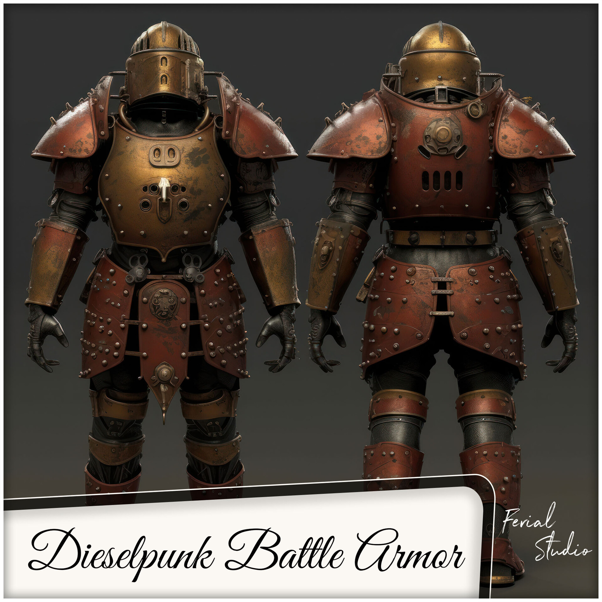 ArtStation - 🔹200 Dieselpunk Battle Armor Reference Image Pack v.2
