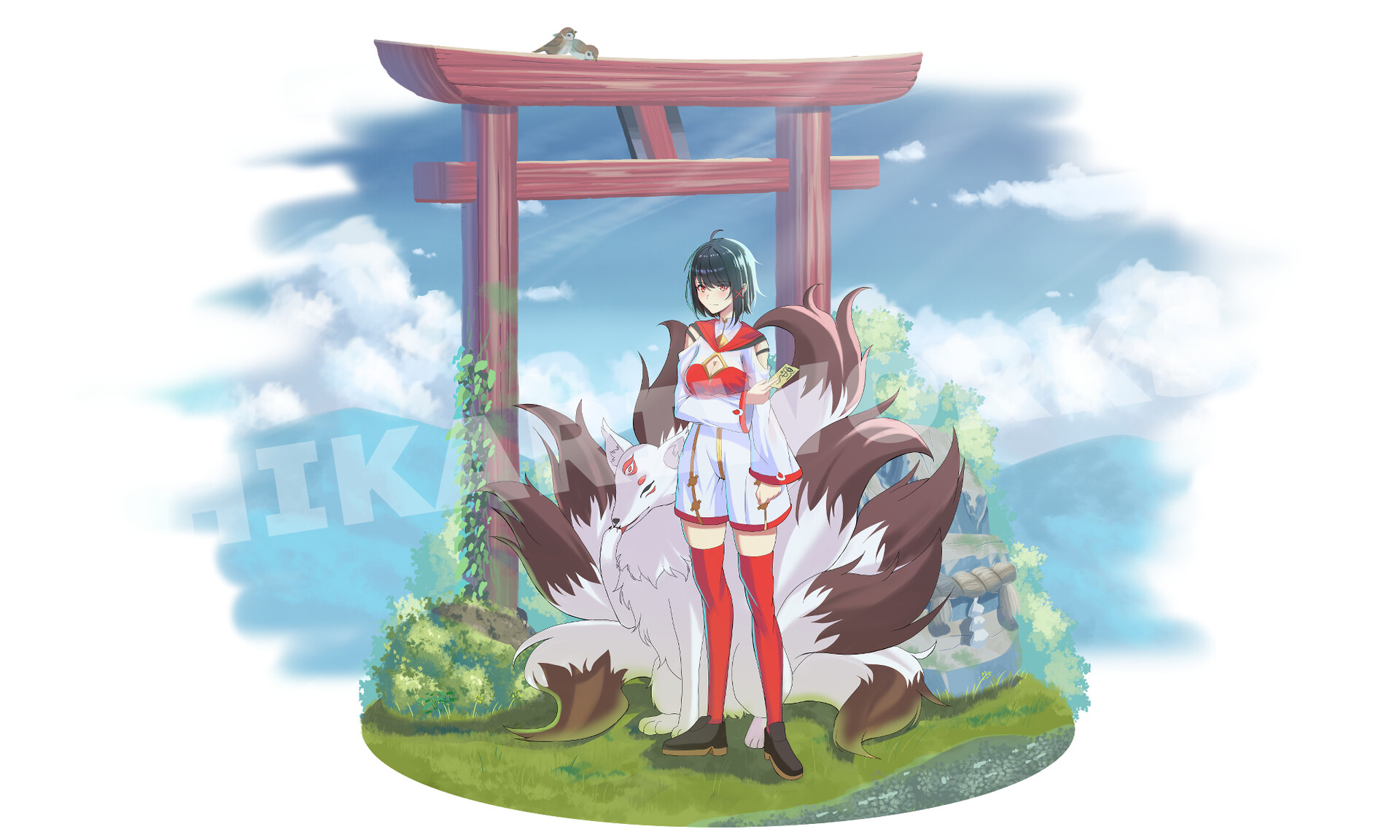 ArtStation - Miko of the mystical forest