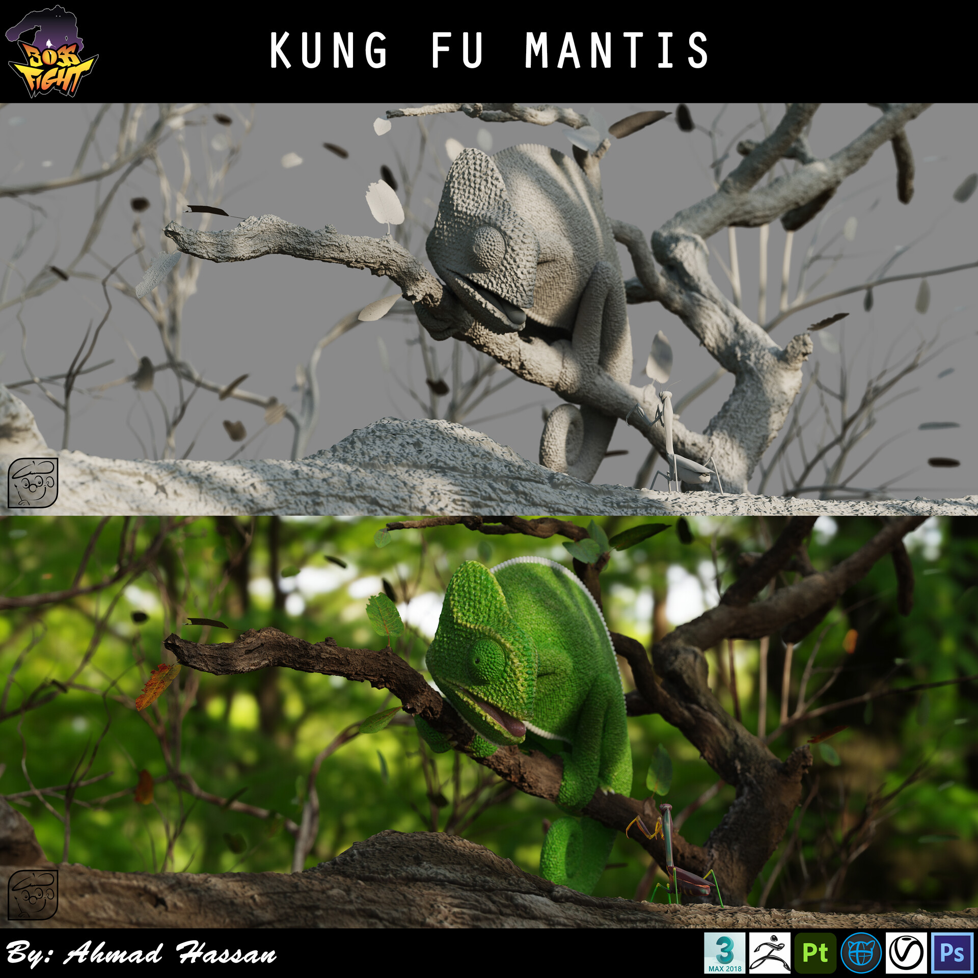 ArtStation - Kung Fu Mantis